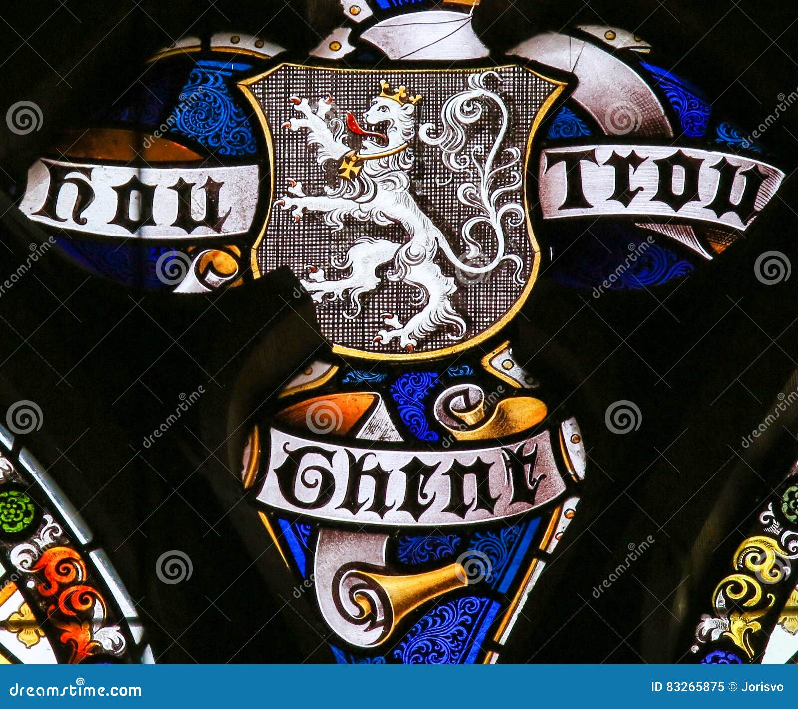 Gebrandschilderd Glas - Vlag Van Gent Stock Afbeelding - Image of ...