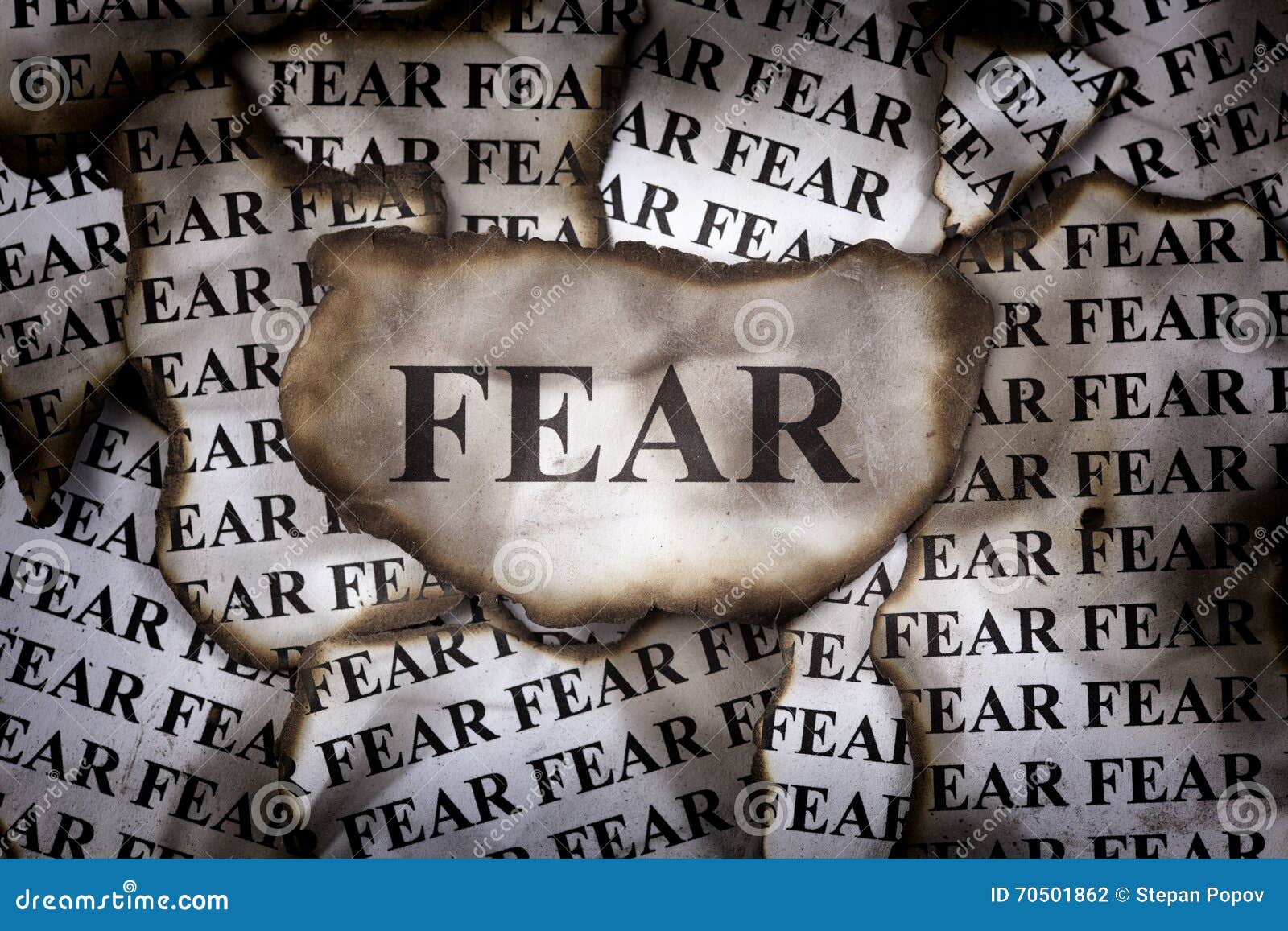 Gebrannte Furcht stockfoto. Bild von furcht, phobie, angst - 70501862