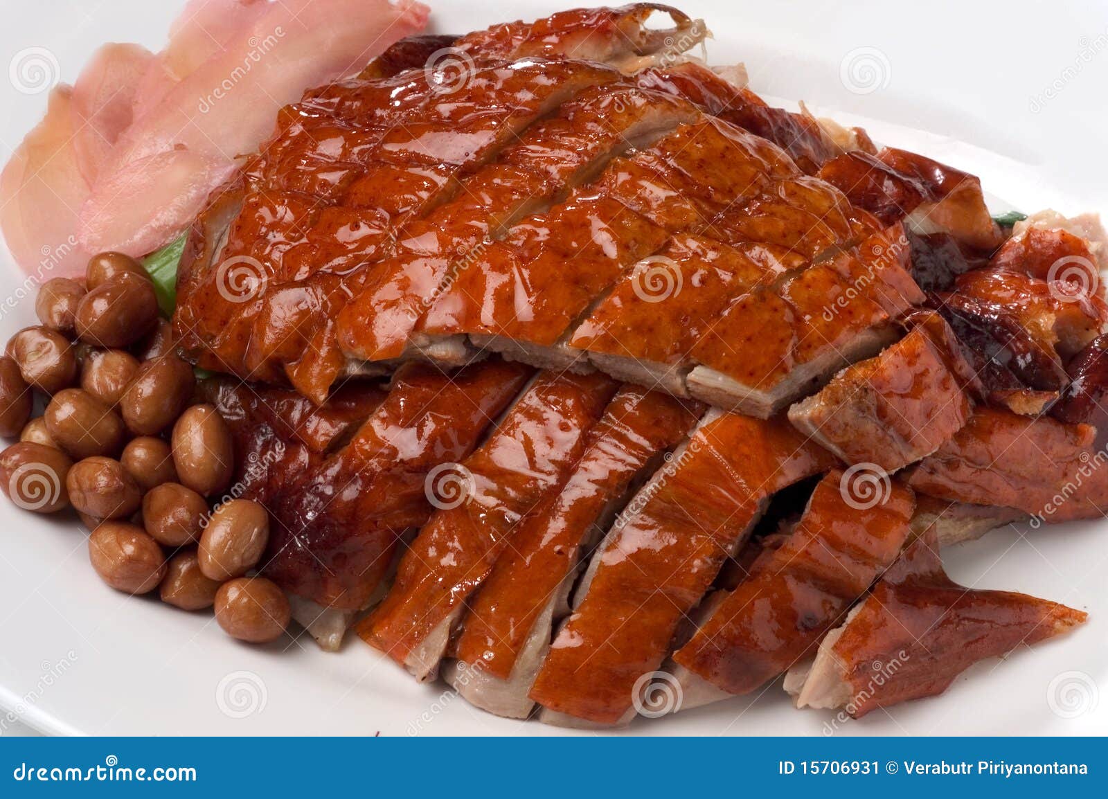 Gebratene Ente stockbild. Bild von mahlzeit, tier, teller - 15706931