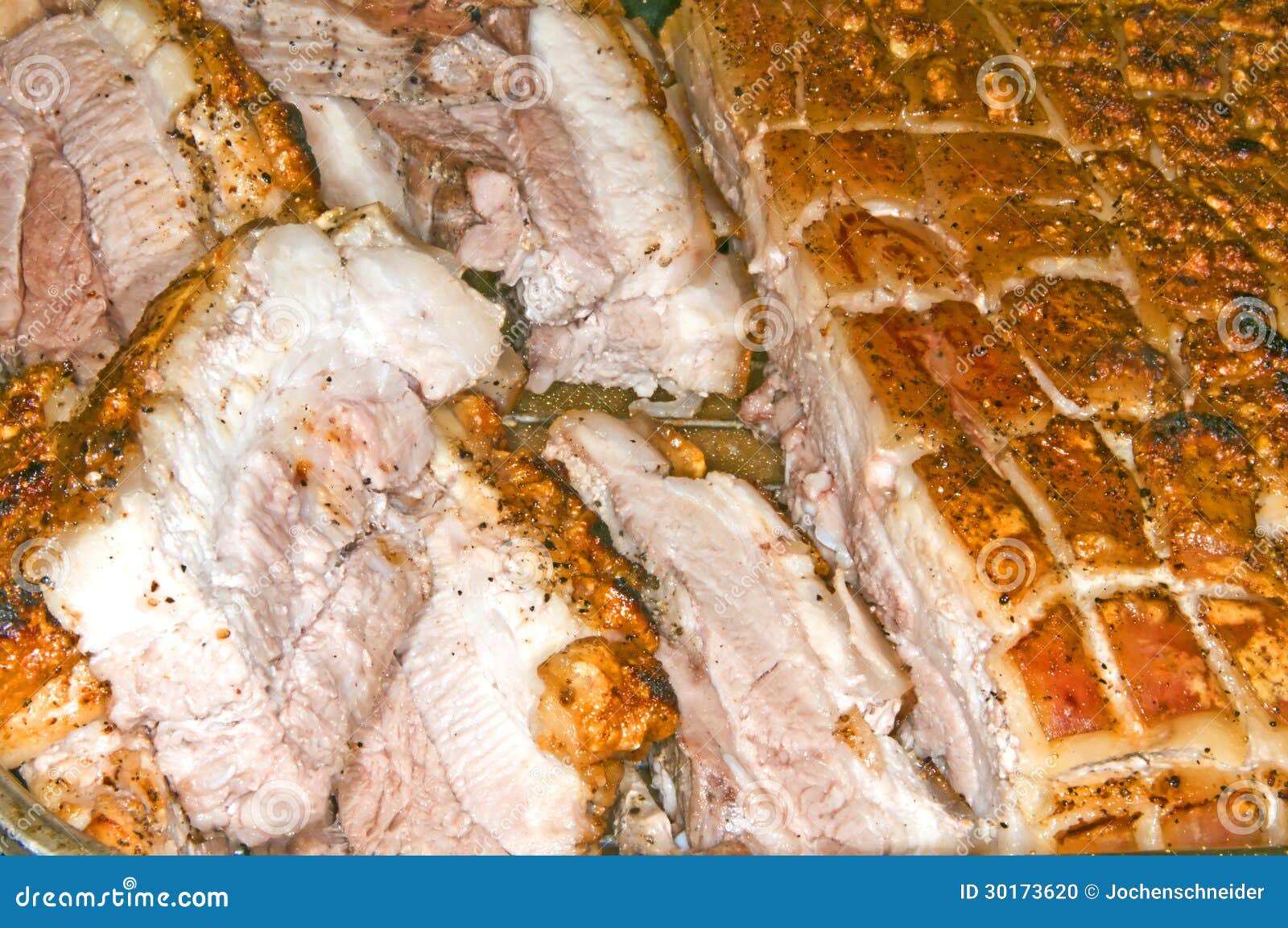 Gebratener Schweinebauch stockfoto. Bild von speck, mittagessen - 30173620