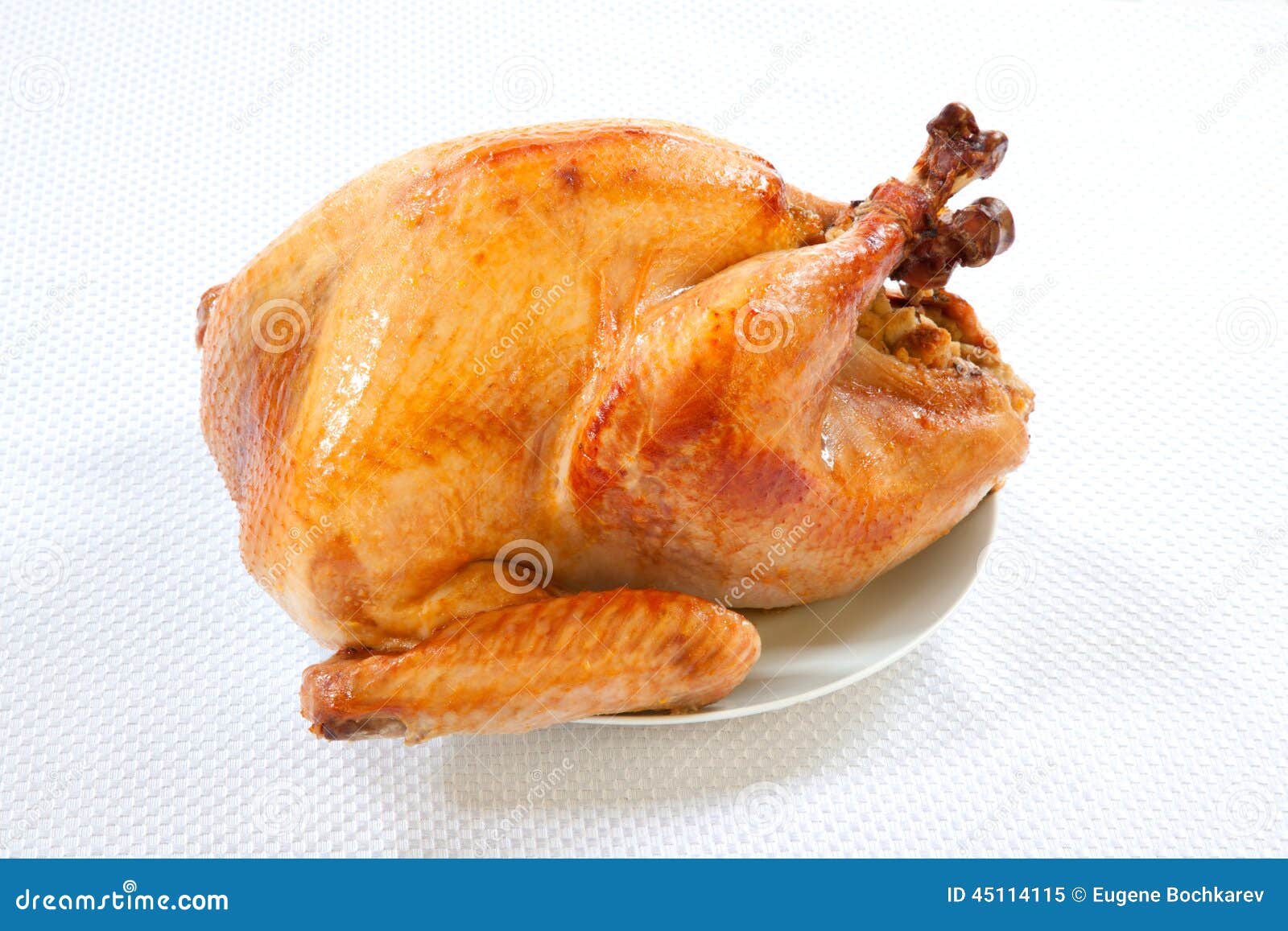 Gebratener Truthahn Auf Weiß Stockbild - Bild von fleisch, schmackhaft ...