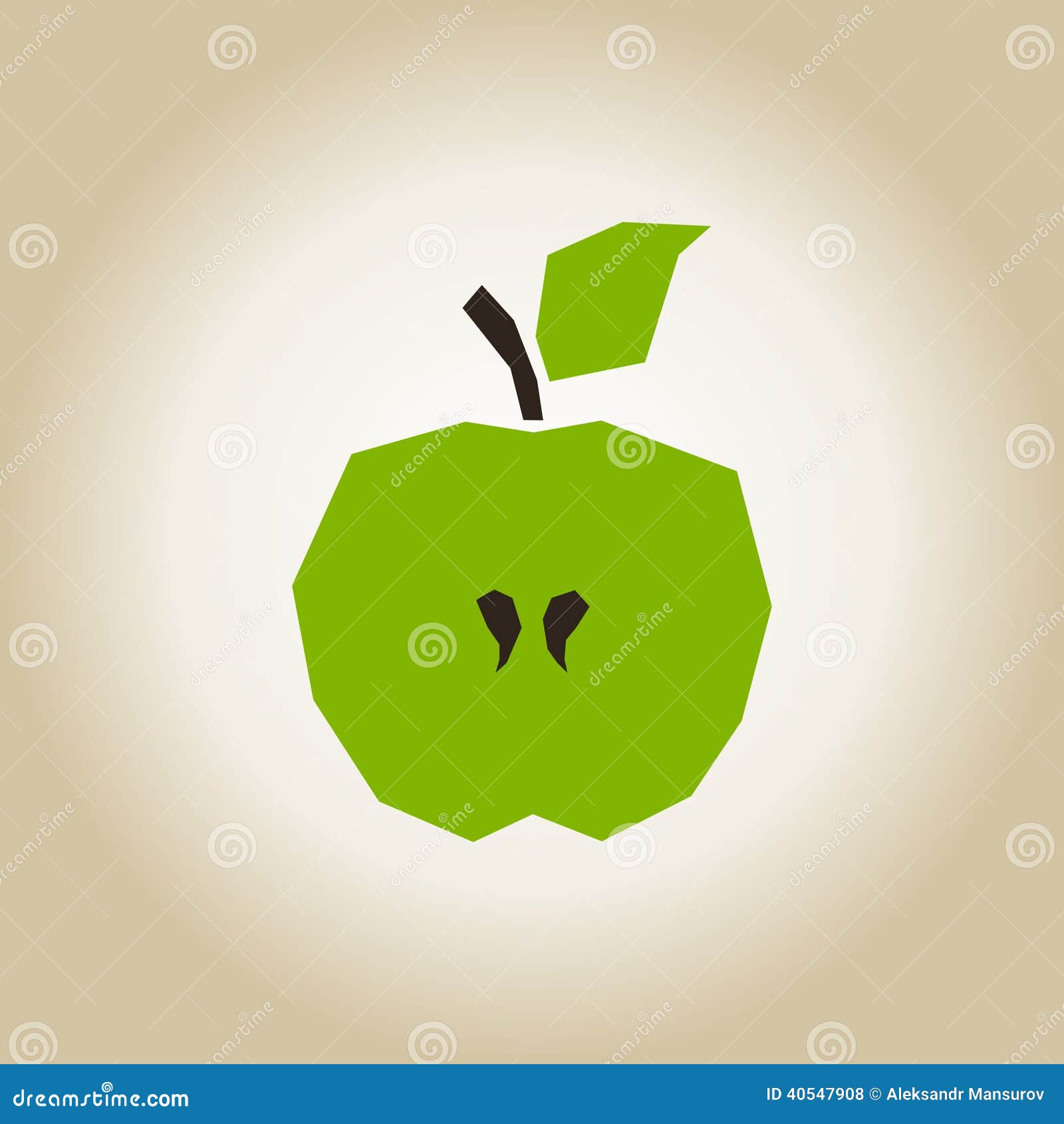 Gebroken Apple vector illustratie. Illustration of voeding - 40547908