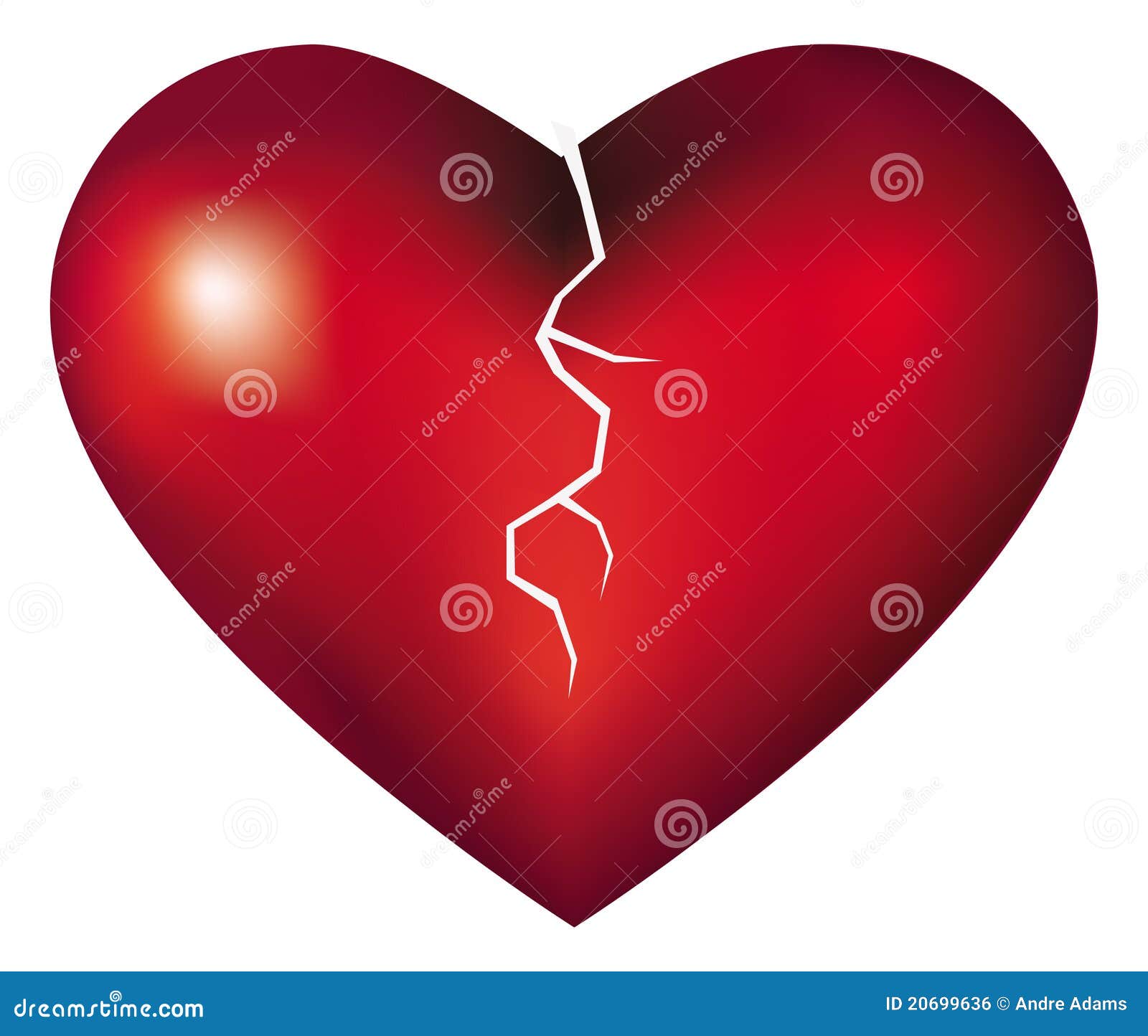 Gebroken hart vector illustratie. Illustratie bestaande uit verdriet ...