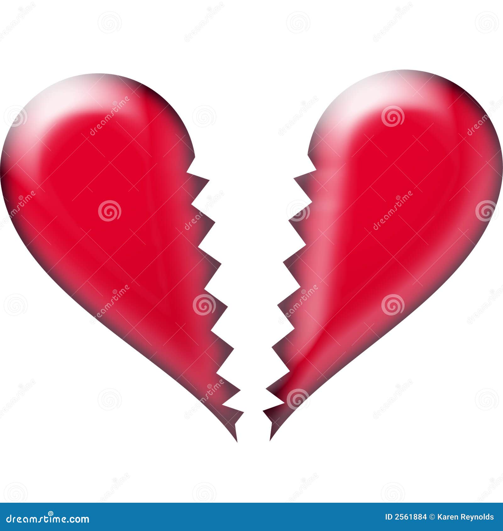 Gebroken Hart stock illustratie. Illustration of beschadigd - 2561884