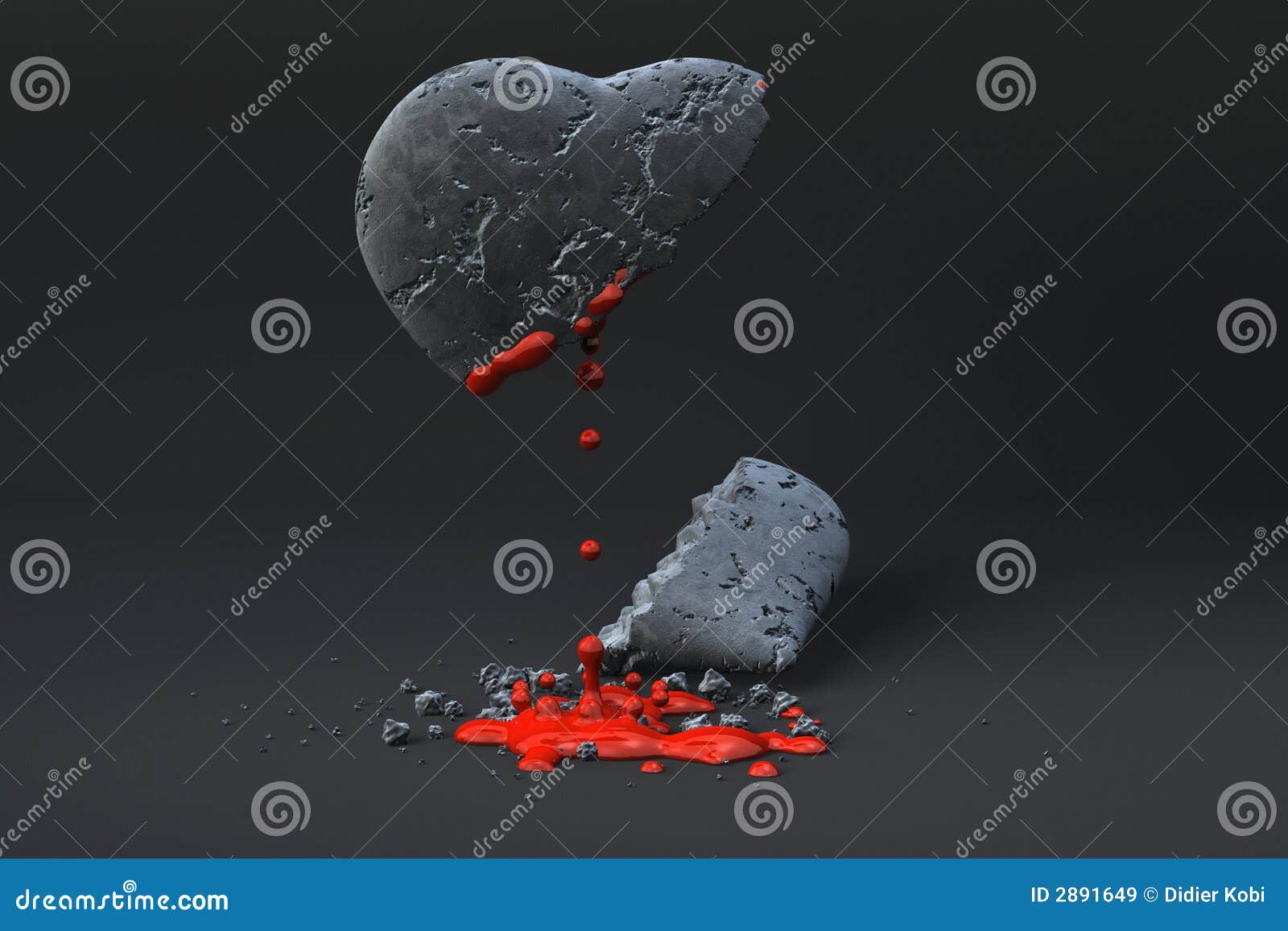 Gebroken Hart stock illustratie. Illustration of druppel - 2891649