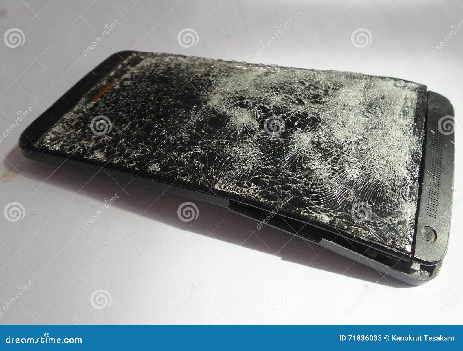 Gebroken Het Scherm En Schade Mobiele Telefoon Stock Afbeelding - Image ...