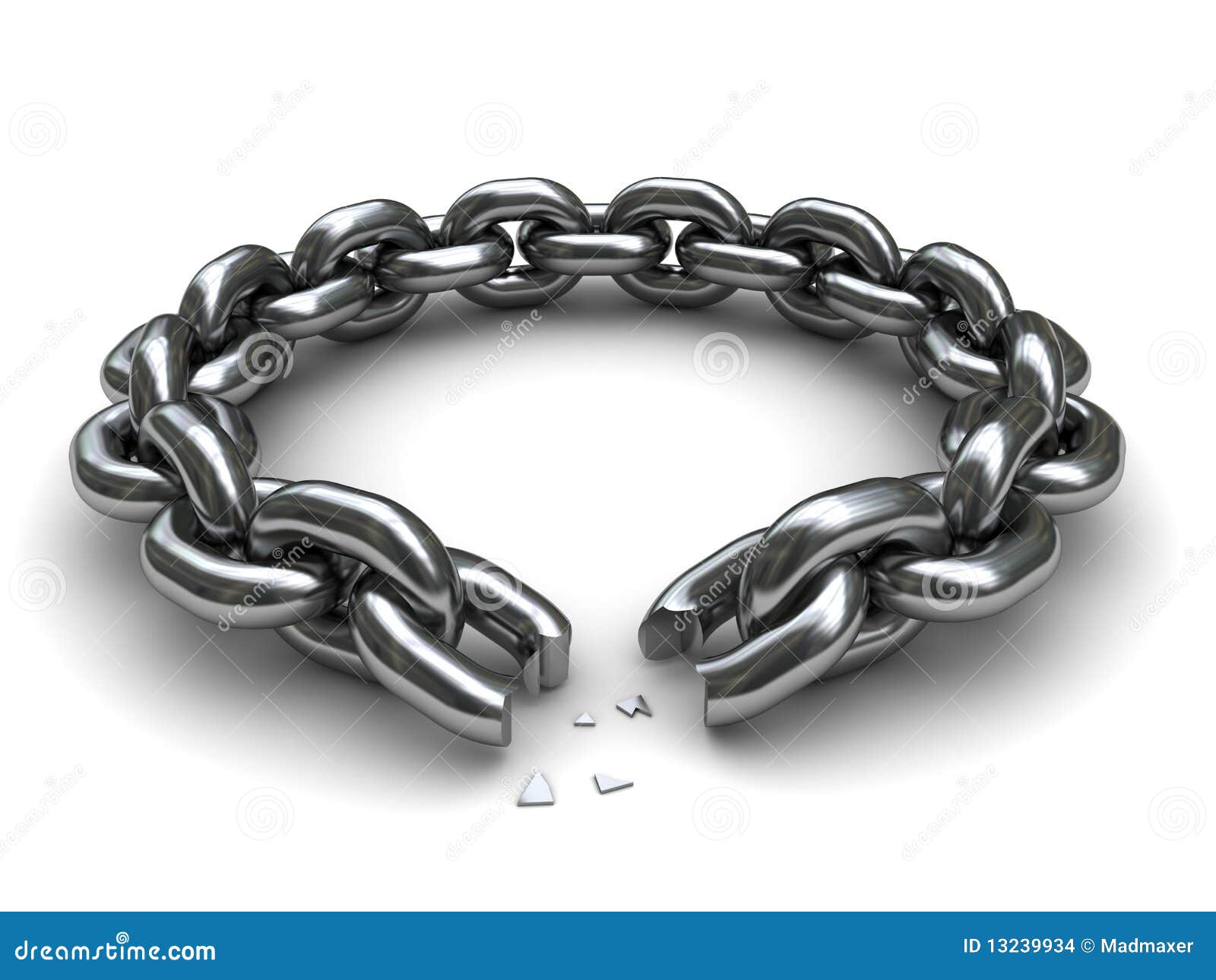 Gebroken ketting stock illustratie. Illustration of koppeling - 13239934