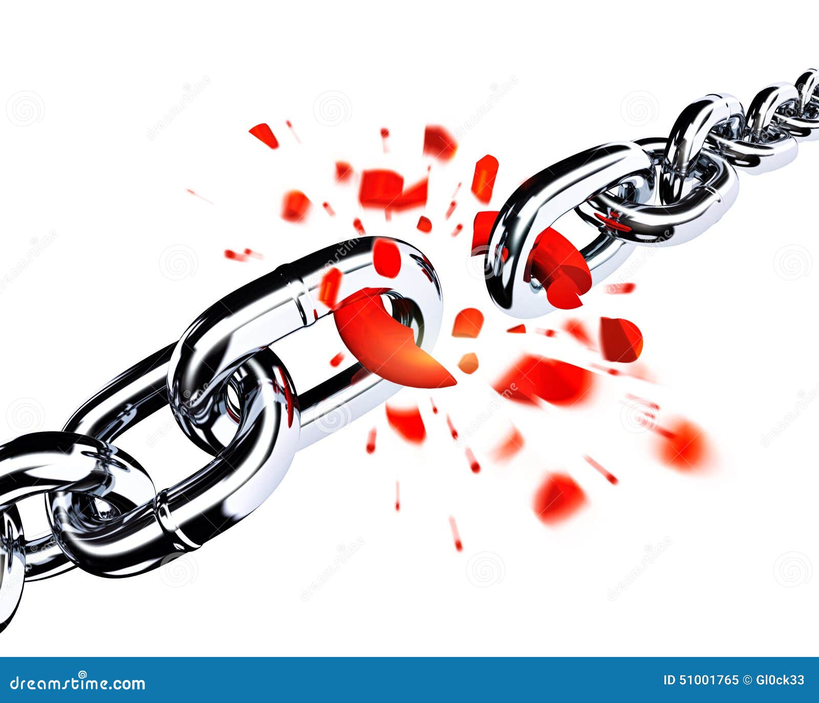 Gebroken ketting stock illustratie. Illustration of explodeer - 51001765