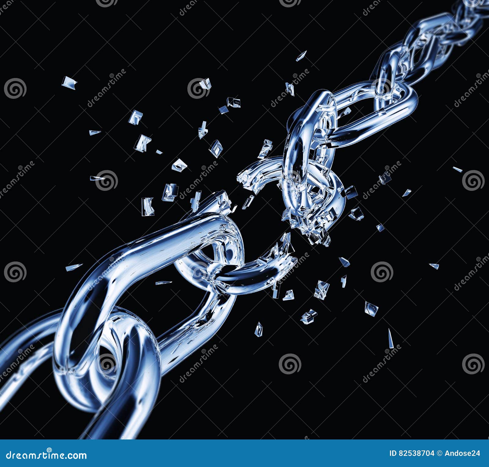Gebroken ketting stock illustratie. Illustration of kettingen - 82538704