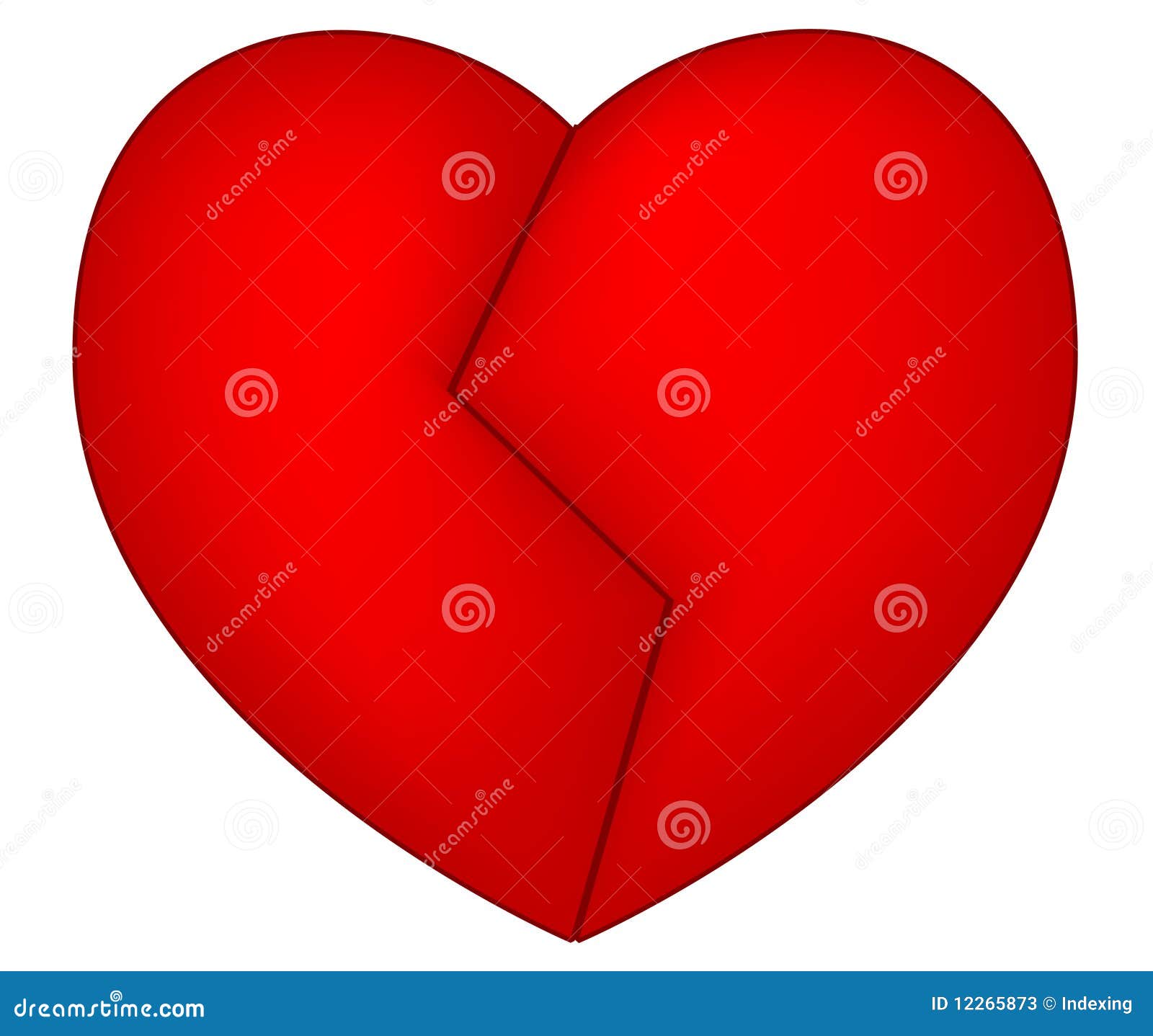 Gebroken Rood Hart Picture. Image: 12265873