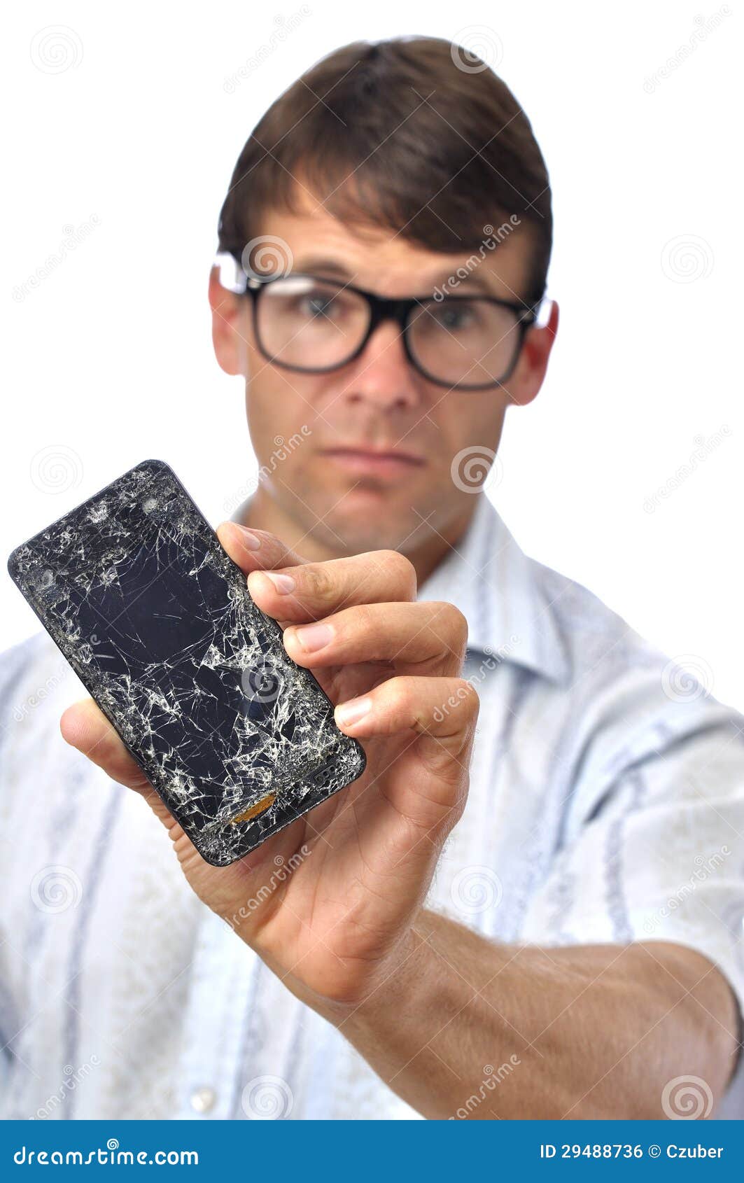 Gebroken telefoon stock foto. Image of blauw, mobiel - 29488736