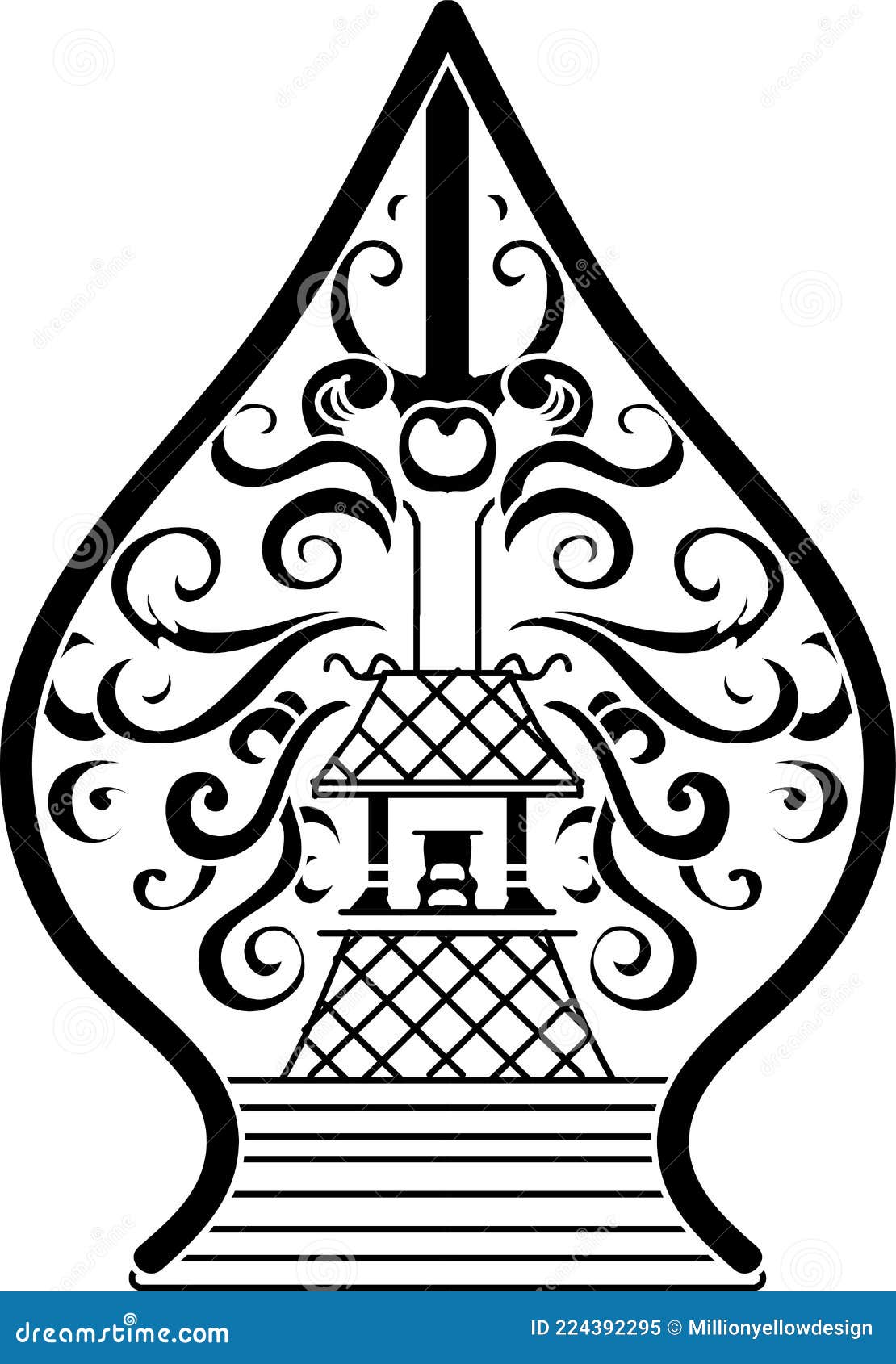 Gebyok Java Motive in Vector Stock Vector - Illustration of motive ...