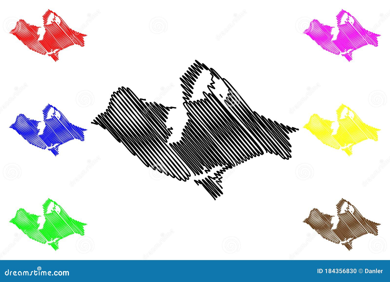 Gebze City Republic of Turkey, Marmara Region Map Vector Illustration ...