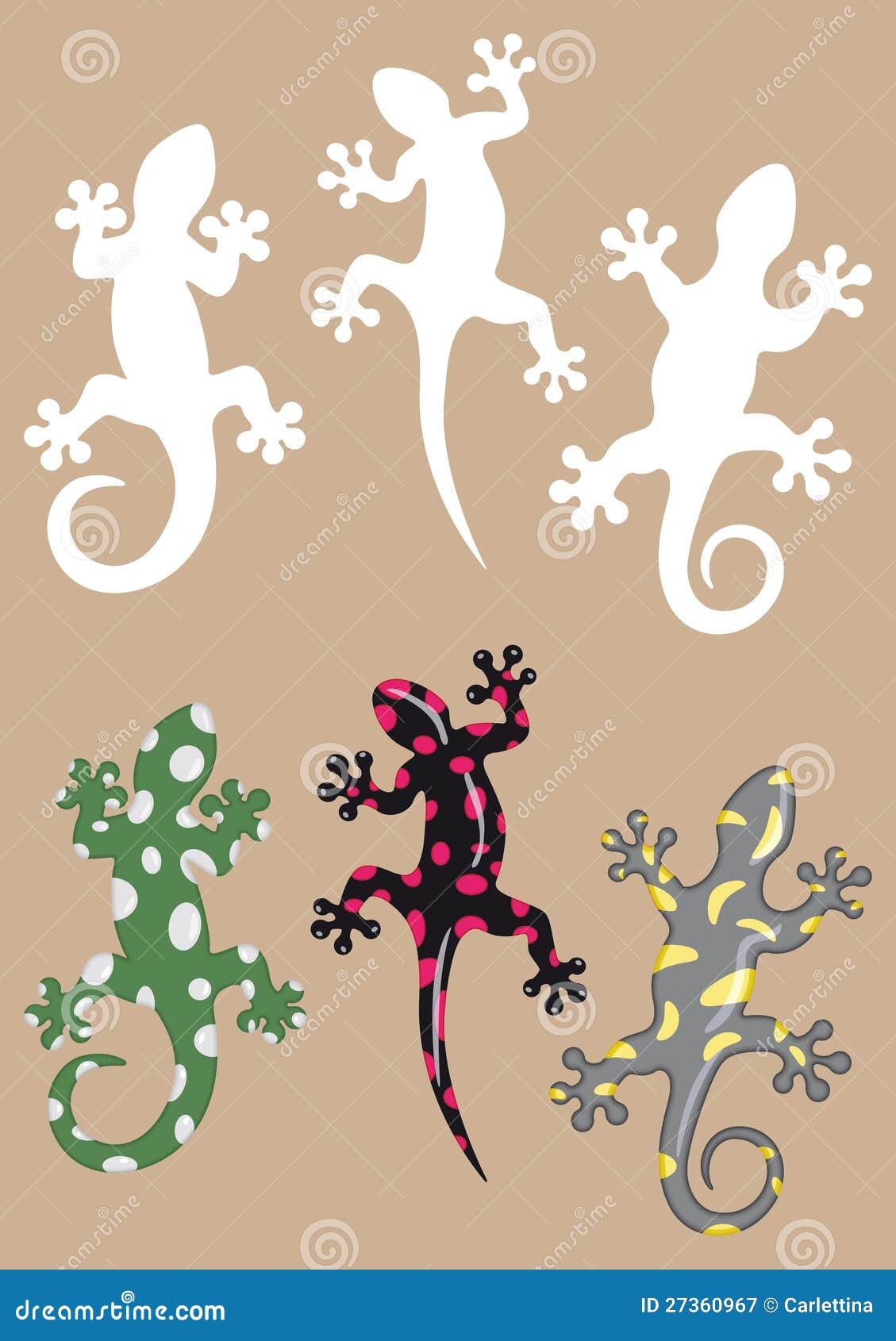 Gecko stock vector. Illustration of reptilian, colorful - 27360967