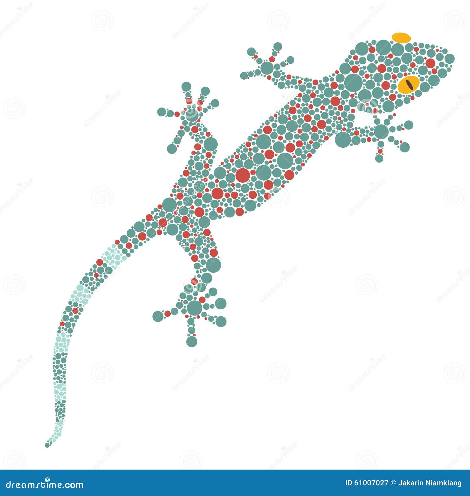 Gecko illustration de vecteur. Illustration du illustrateur - 61007027