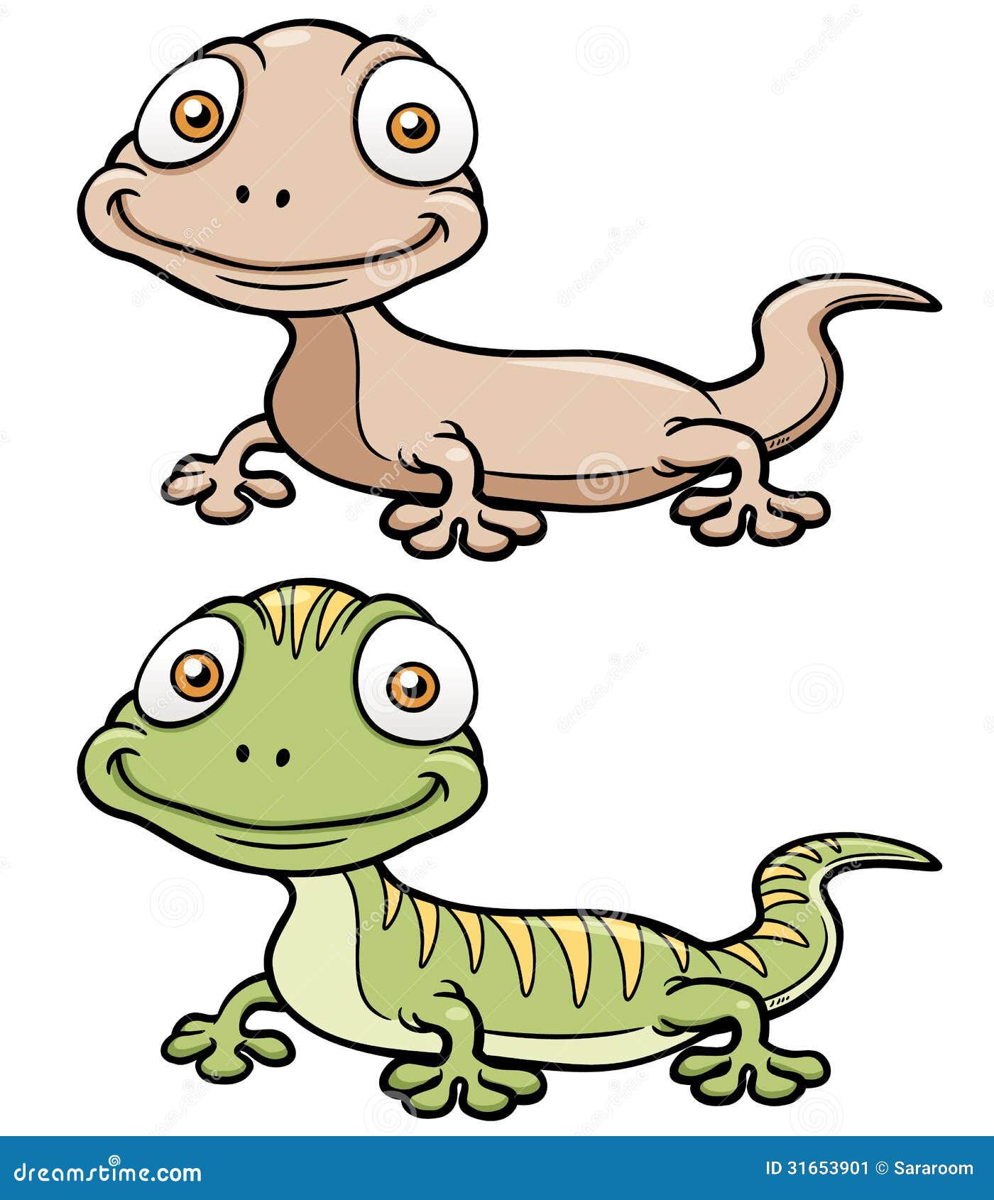 Gecko cartoon stock vector. Illustration of pets, indigenous - 31653901