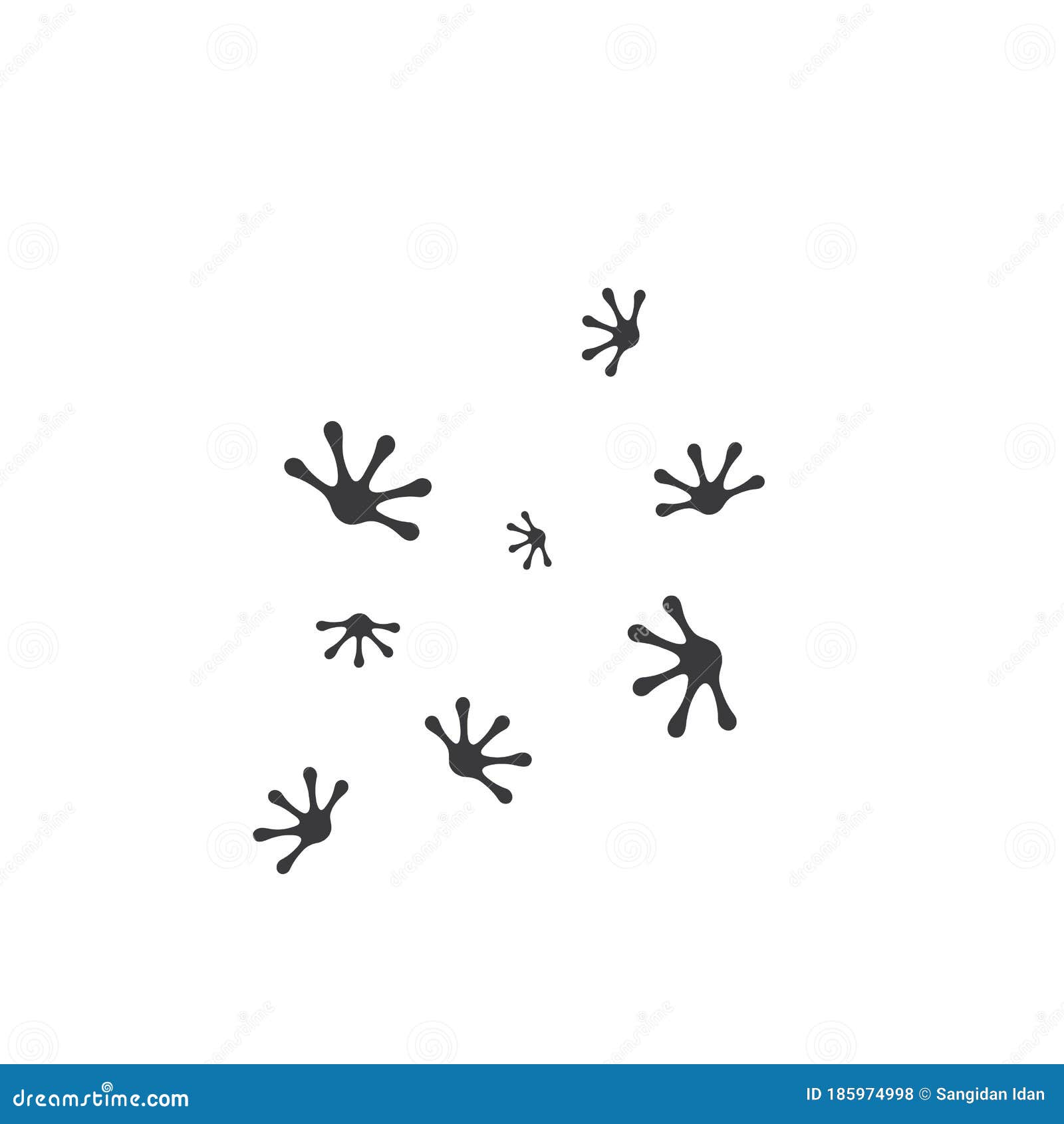 Gecko Foot Print Vector Icon Illustration Stock Vector - Illustration ...