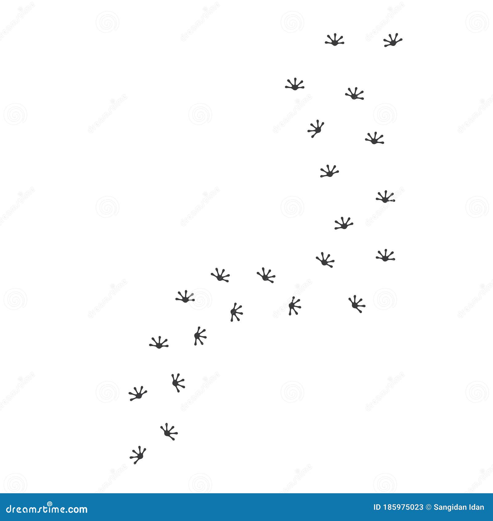 Gecko Foot Print Vector Icon Illustration Stock Vector - Illustration ...