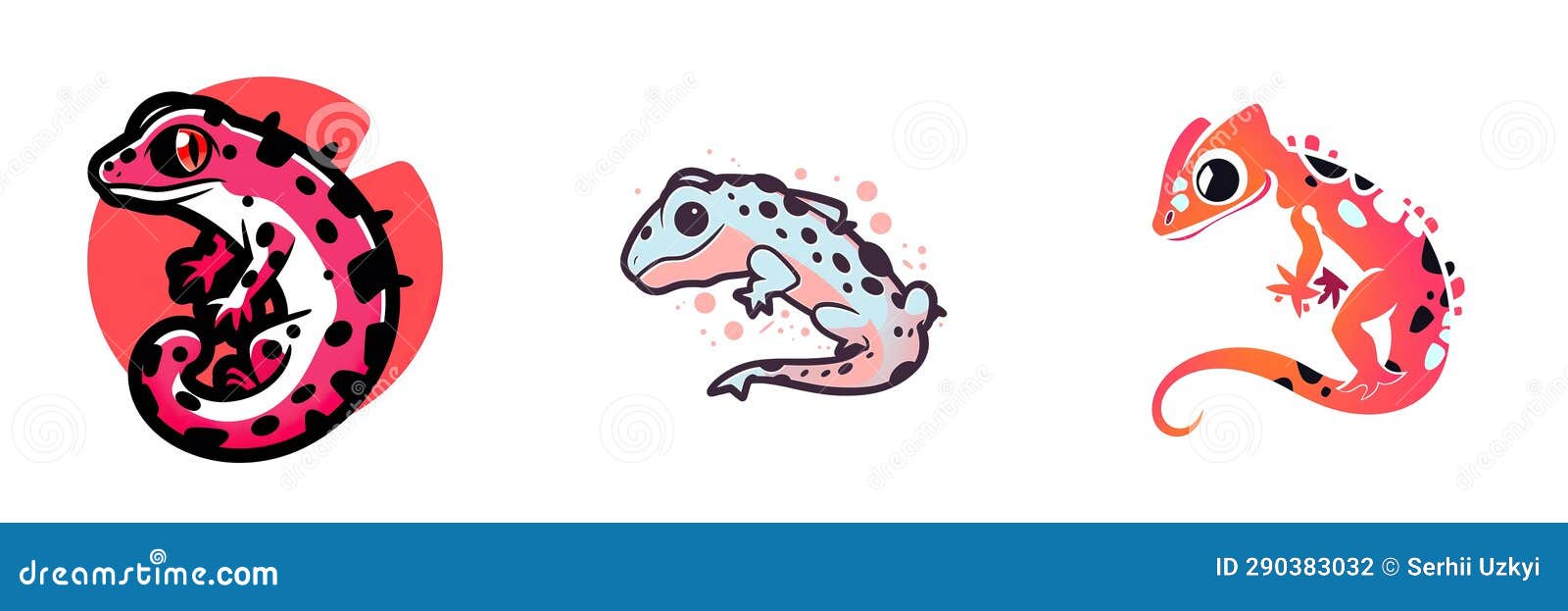 Gecko Logo 2D AI Generated Stock Photography | CartoonDealer.com #290383034