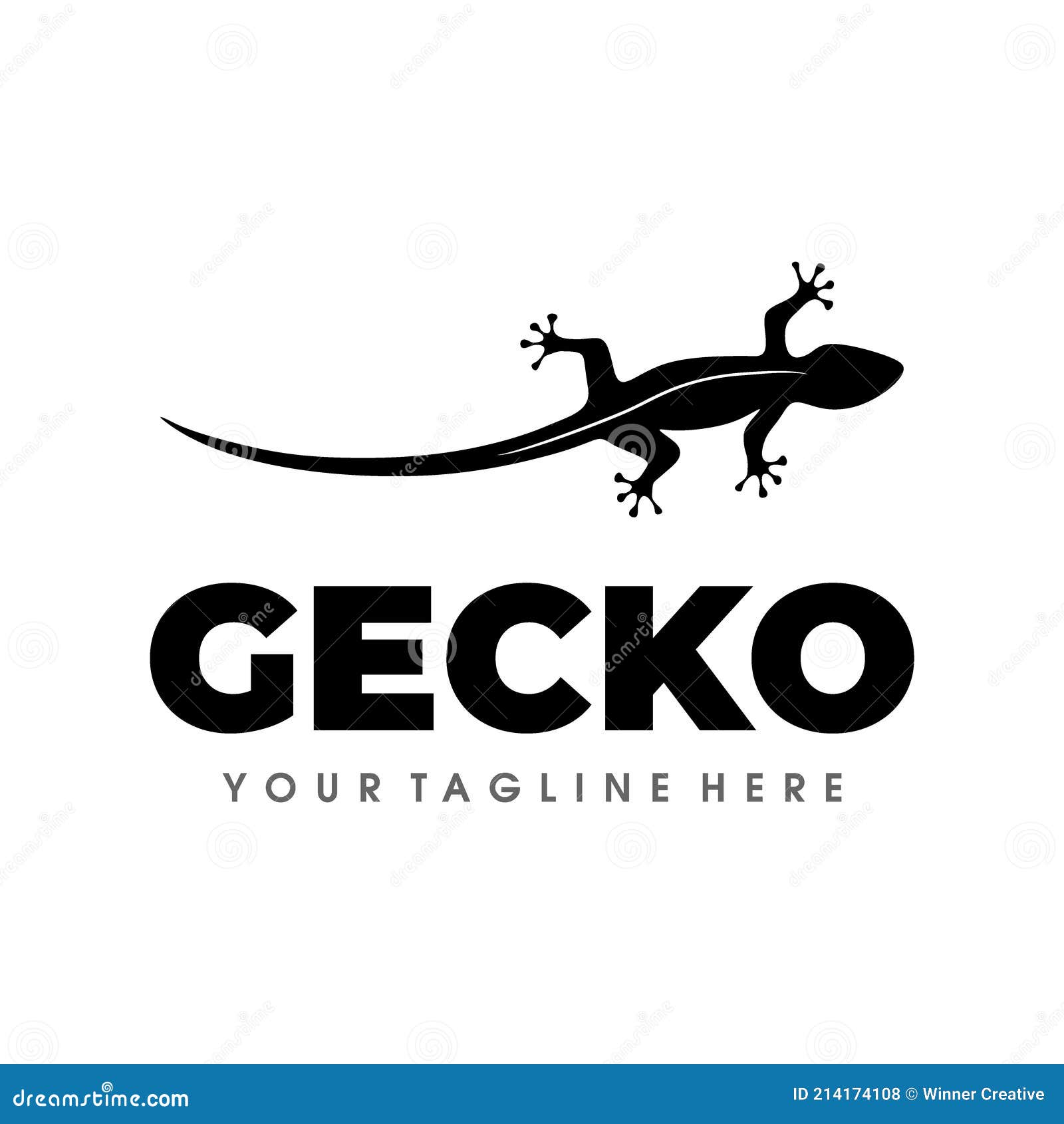 Gecko Logo Design Vector Illustration Stock Vector - Illustration of ...