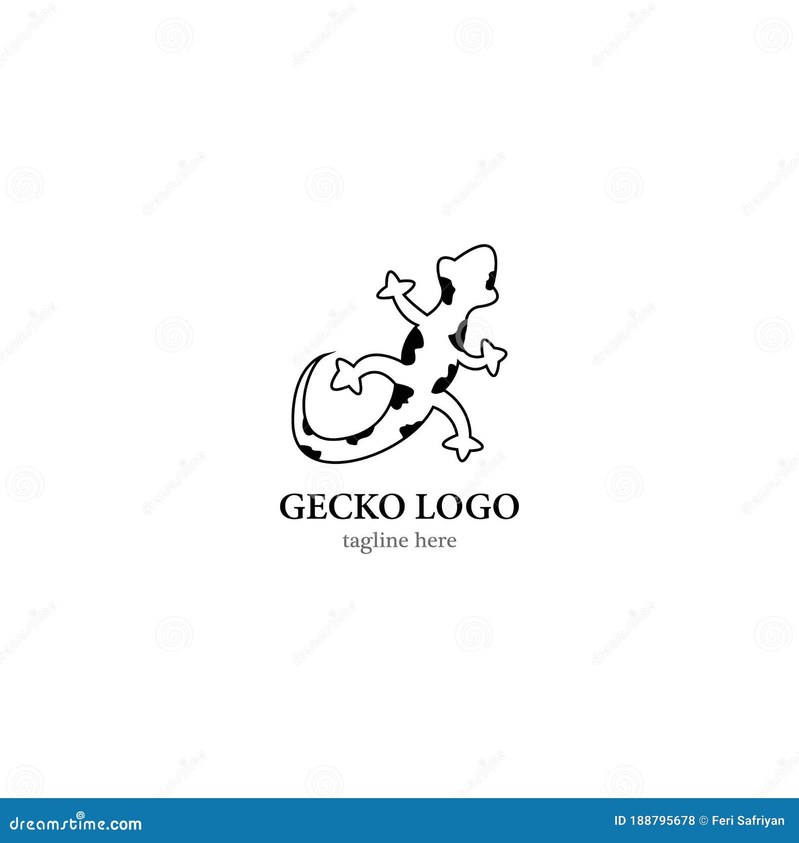 Gecko logo template vector stock illustration. Illustration of ...