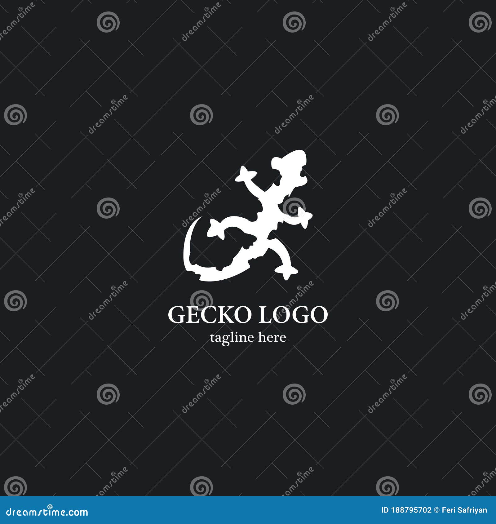 Gecko logo template vector stock illustration. Illustration of curve ...