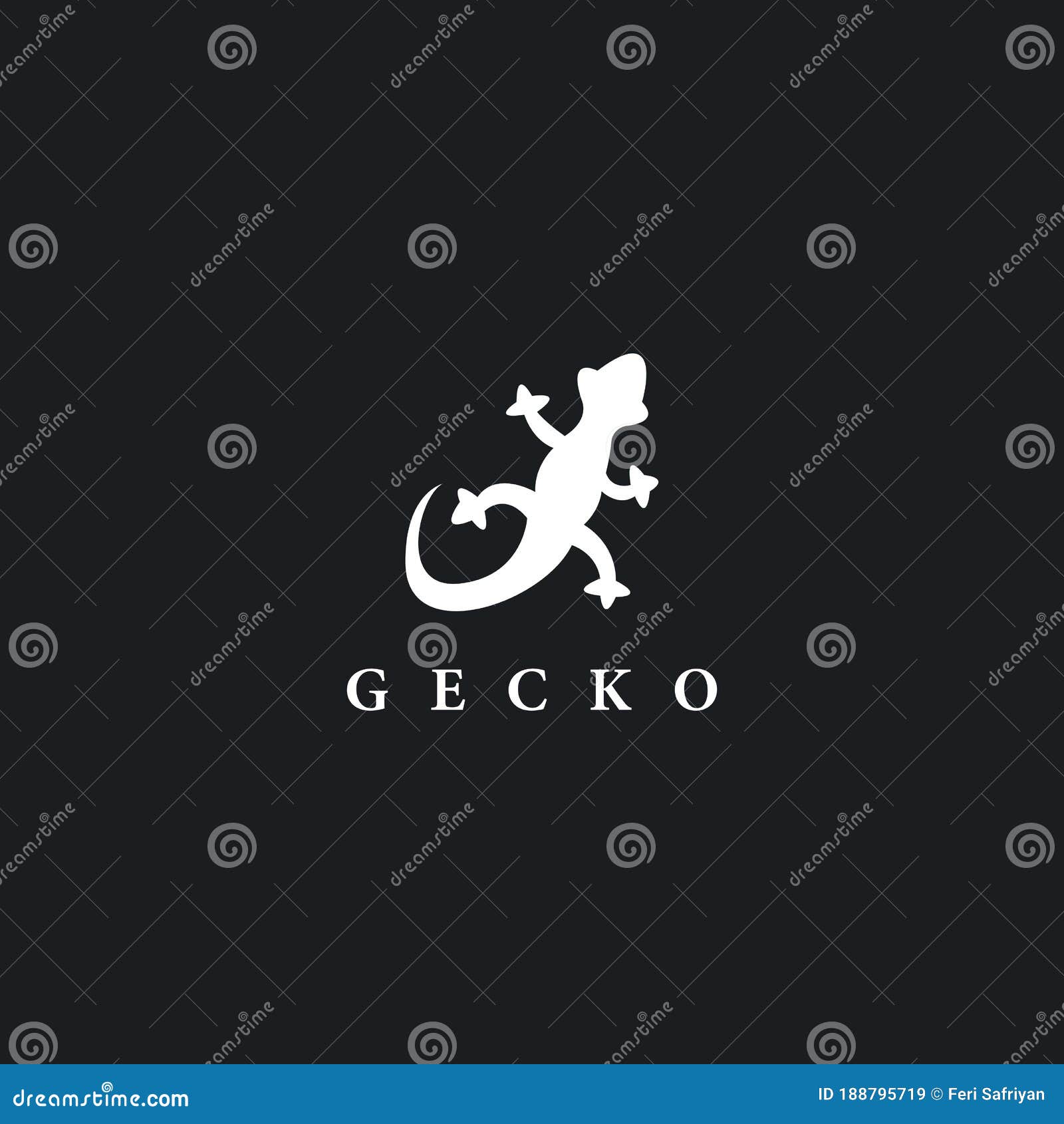 Gecko logo template vector stock illustration. Illustration of curve ...