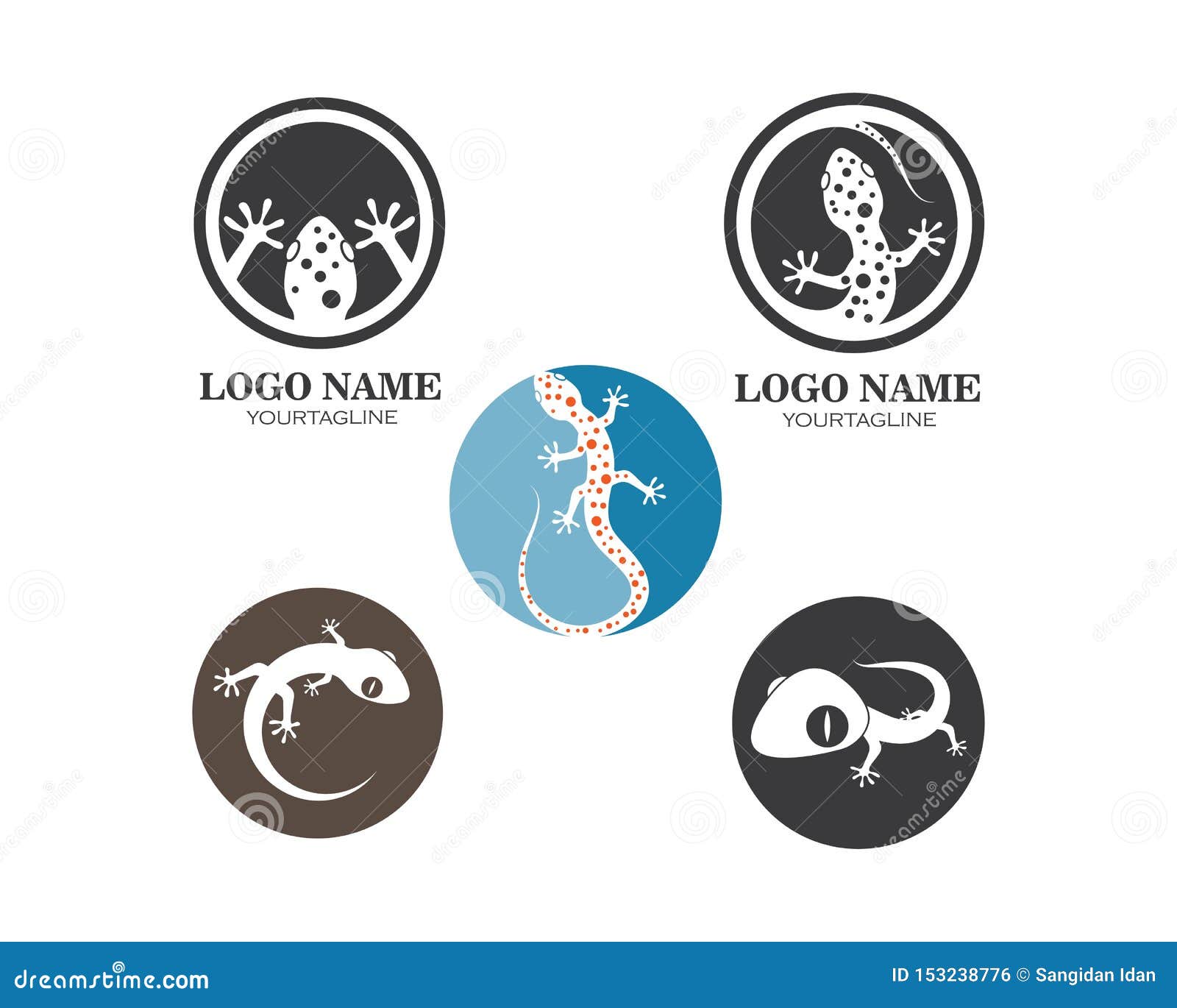 Gecko Logo Vector Icon Illustration Stock Vector - Illustration of logo ...