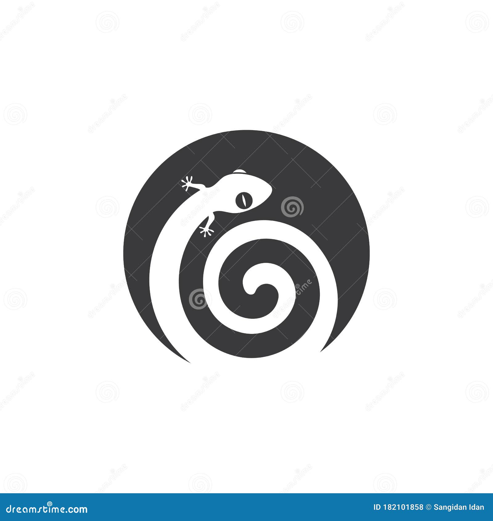 Gecko Logo Vector Icon Illustration Stock Vector - Illustration of ...