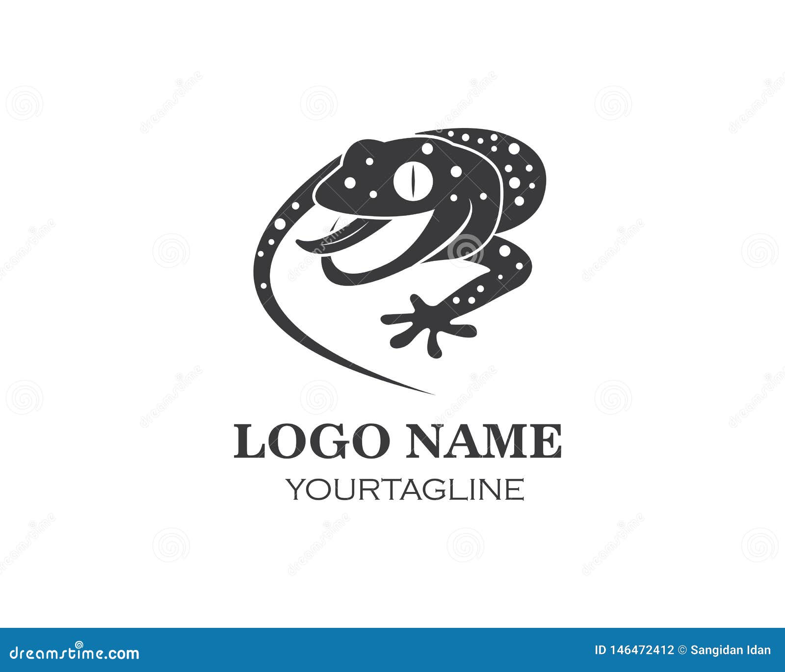 Gecko logo vector icon stock vector. Illustration of logo - 146472412
