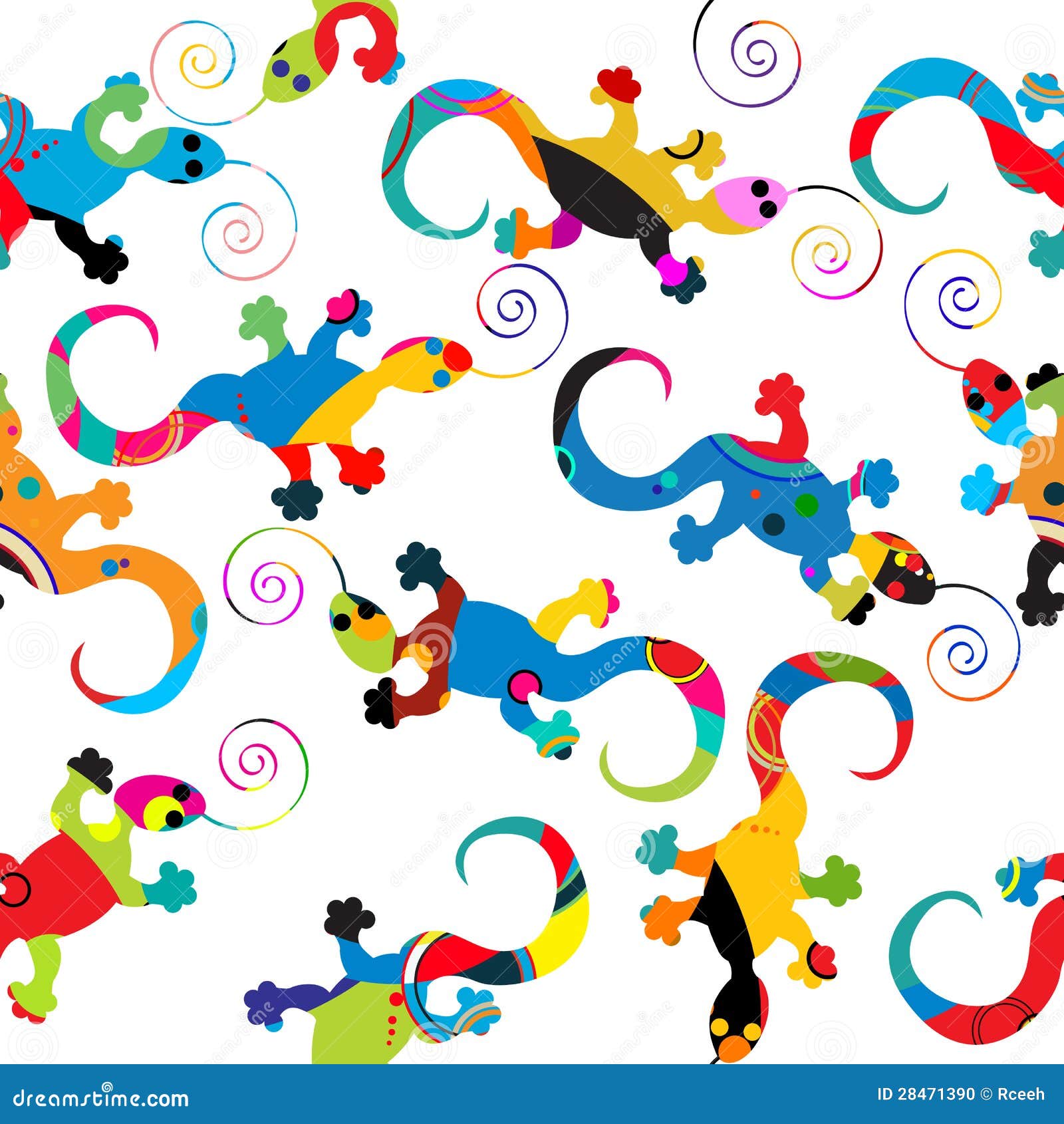 Gecko pattern stock vector. Illustration of green, tattoo - 28471390