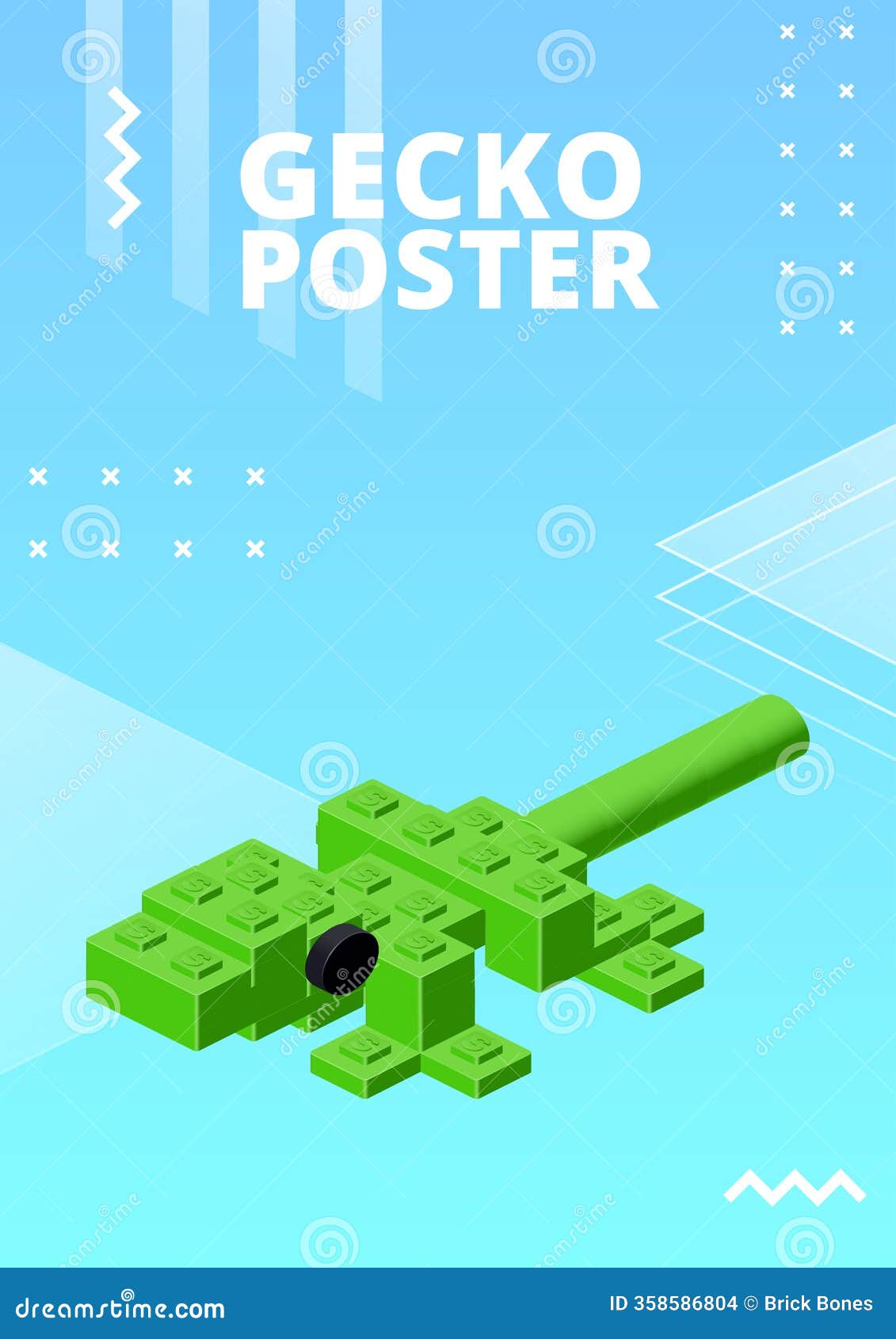 Gecko Poster for Print and Design. Vector Stock Illustration ...