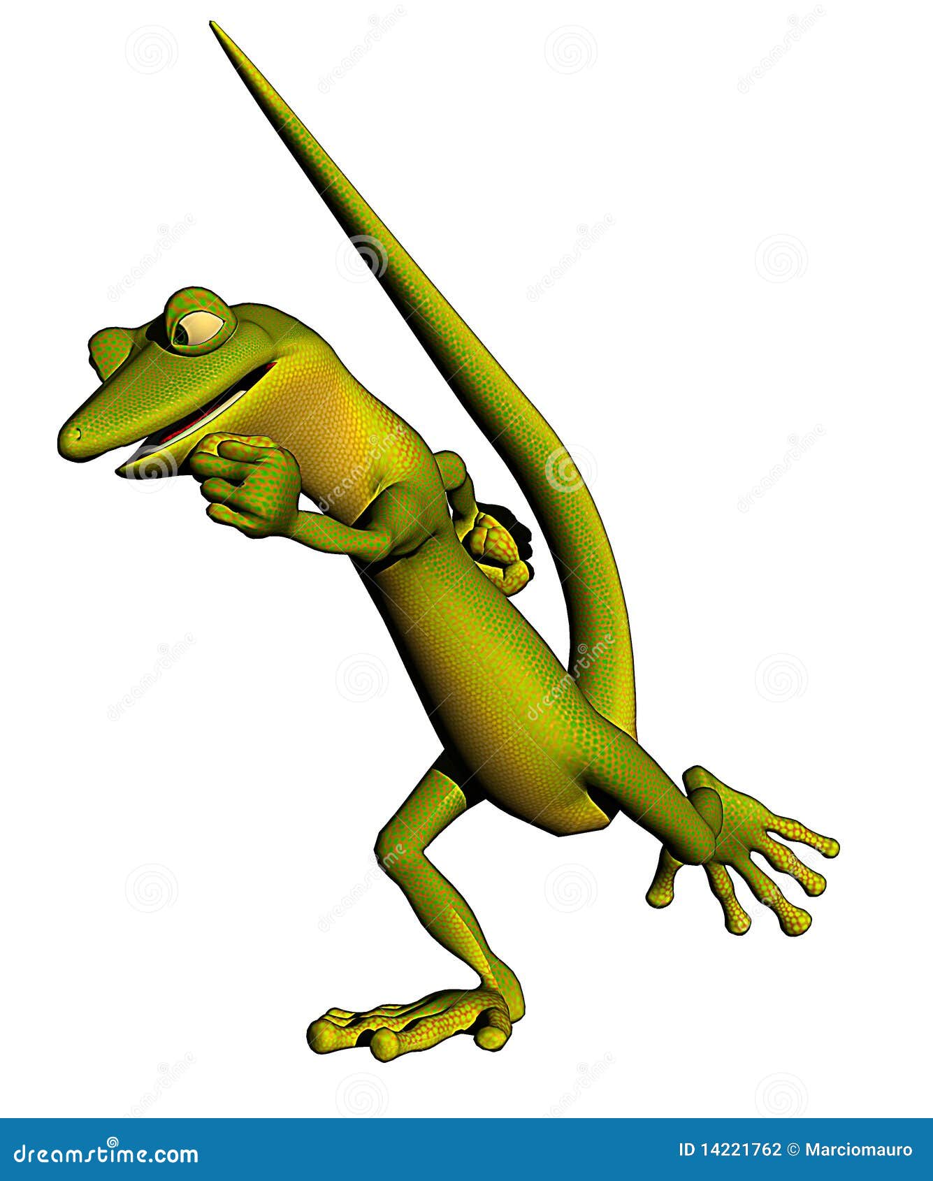 Gecko running stock illustration. Illustration of animal - 14221762