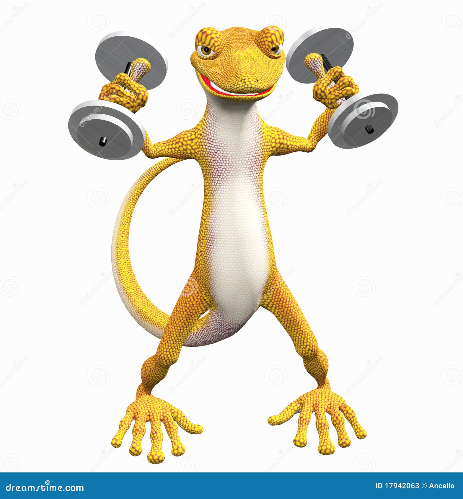 Gecko toon stock illustration. Illustration of humorous - 17942063