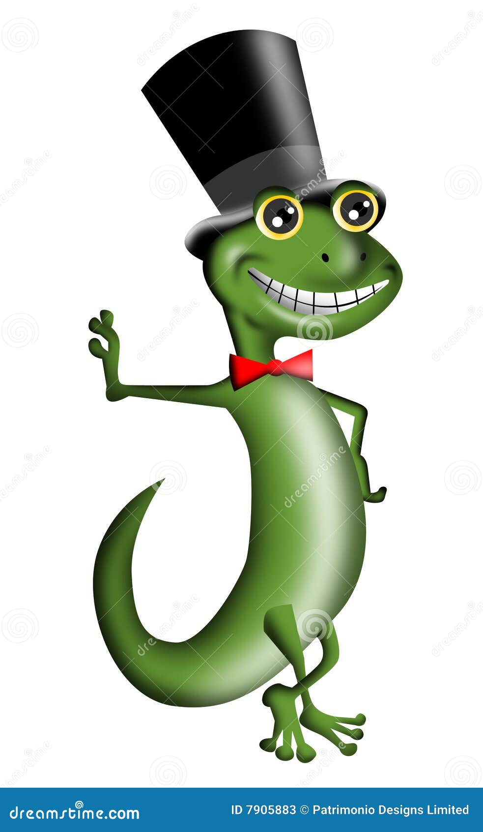 Gecko in Tuxedo Suit Standing Stock Illustration - Illustration of wear ...