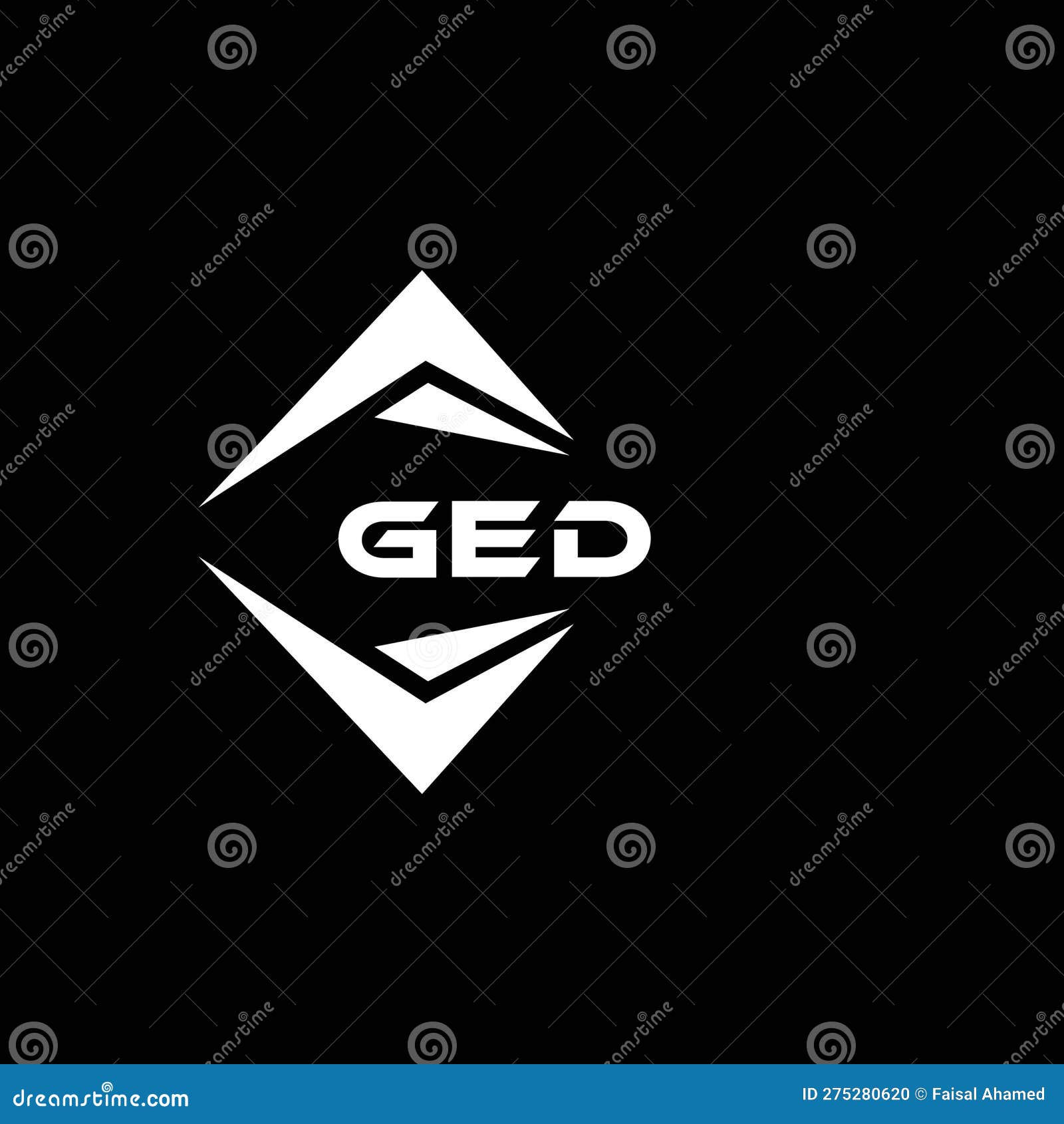 GED Abstract Technology Logo Design on Black Background. GED Creative ...
