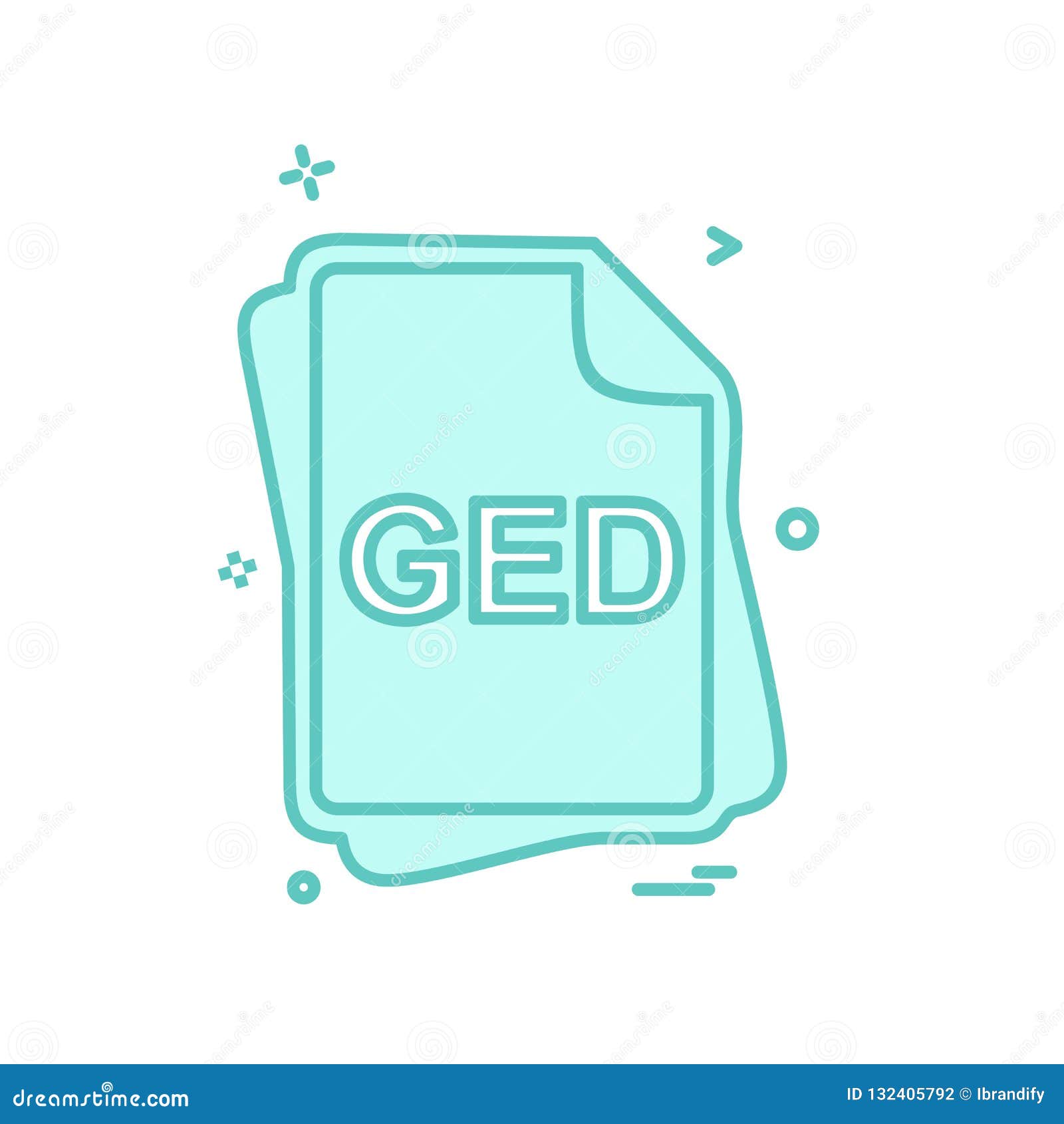 GED File Type Icon Design Vector Stock Vector - Illustration of program ...