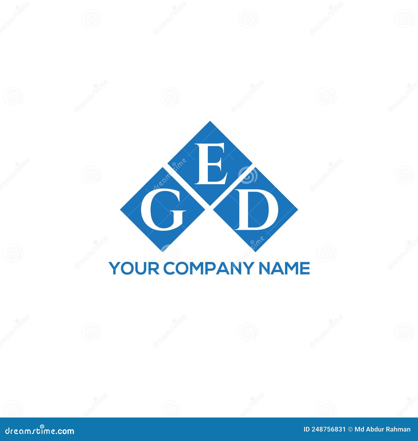 GED Letter Logo Design on BLACK Background. GED Creative Initials ...