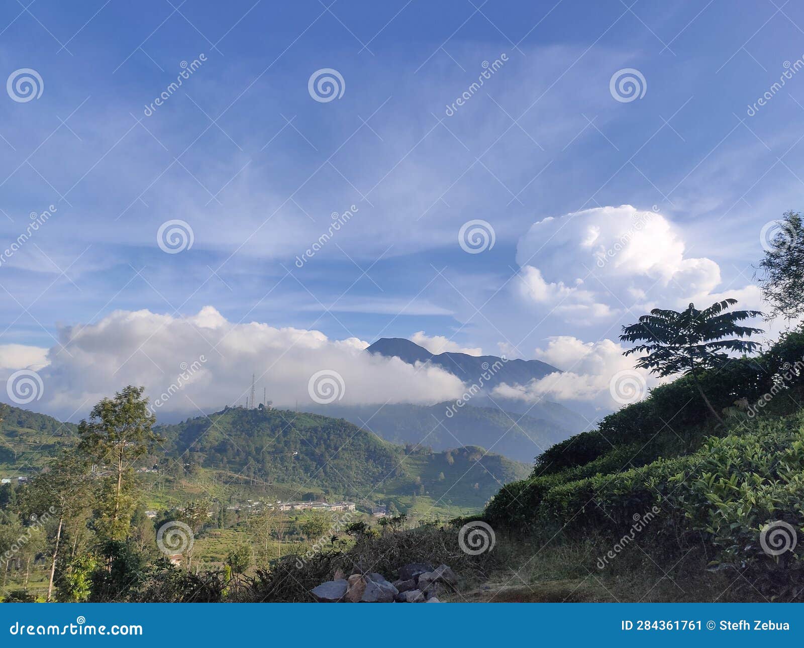 Gede Pangrango Mountain is the Highest Mountain in Bogor City Stock ...