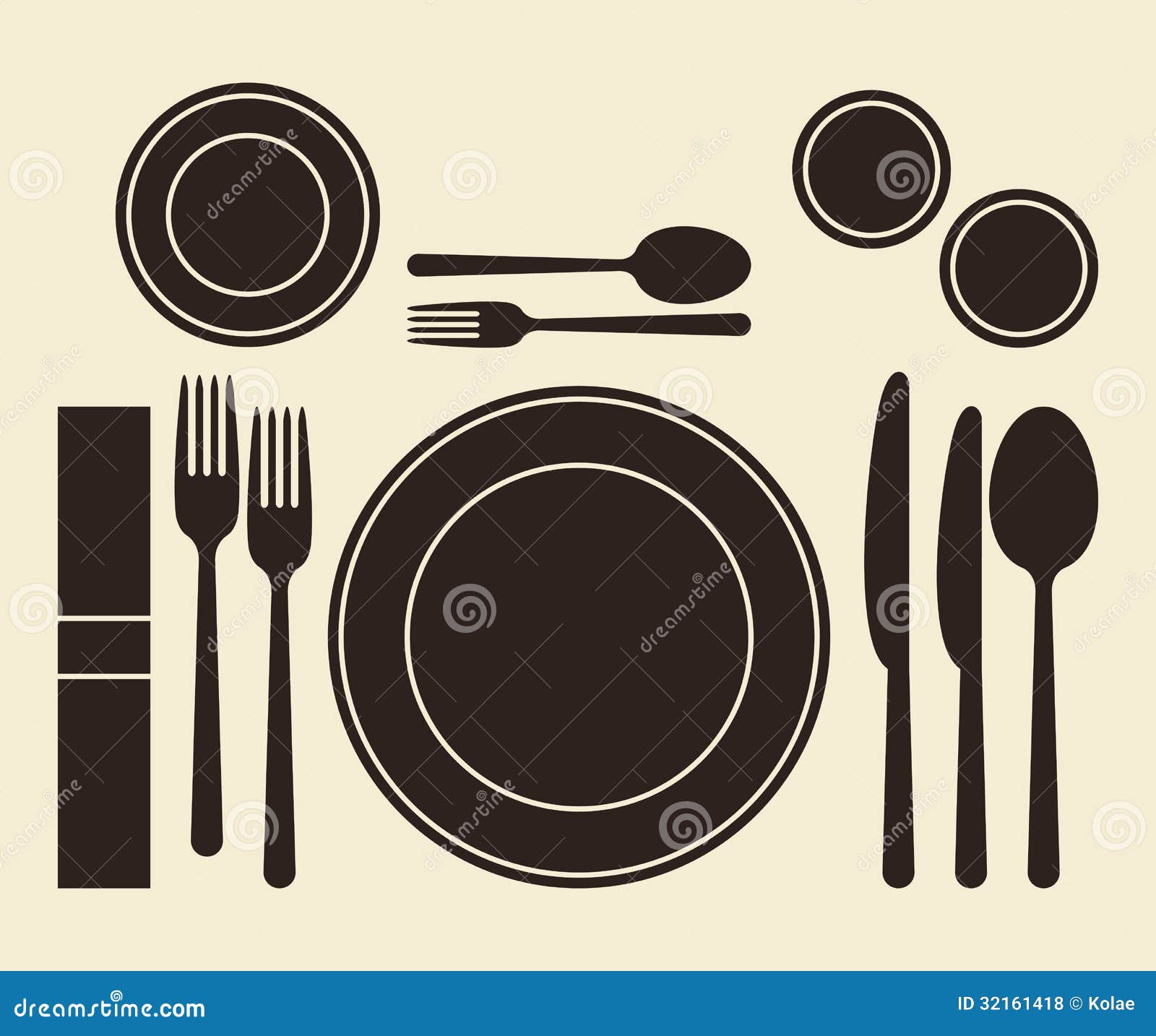 Gedeck vektor abbildung. Illustration von nahrung, abendessen - 32161418