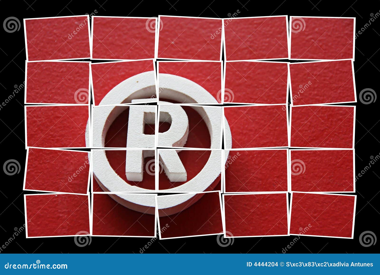 Gedeponeerd handelsmerk stock foto. Image of ruimte, foto - 4444204