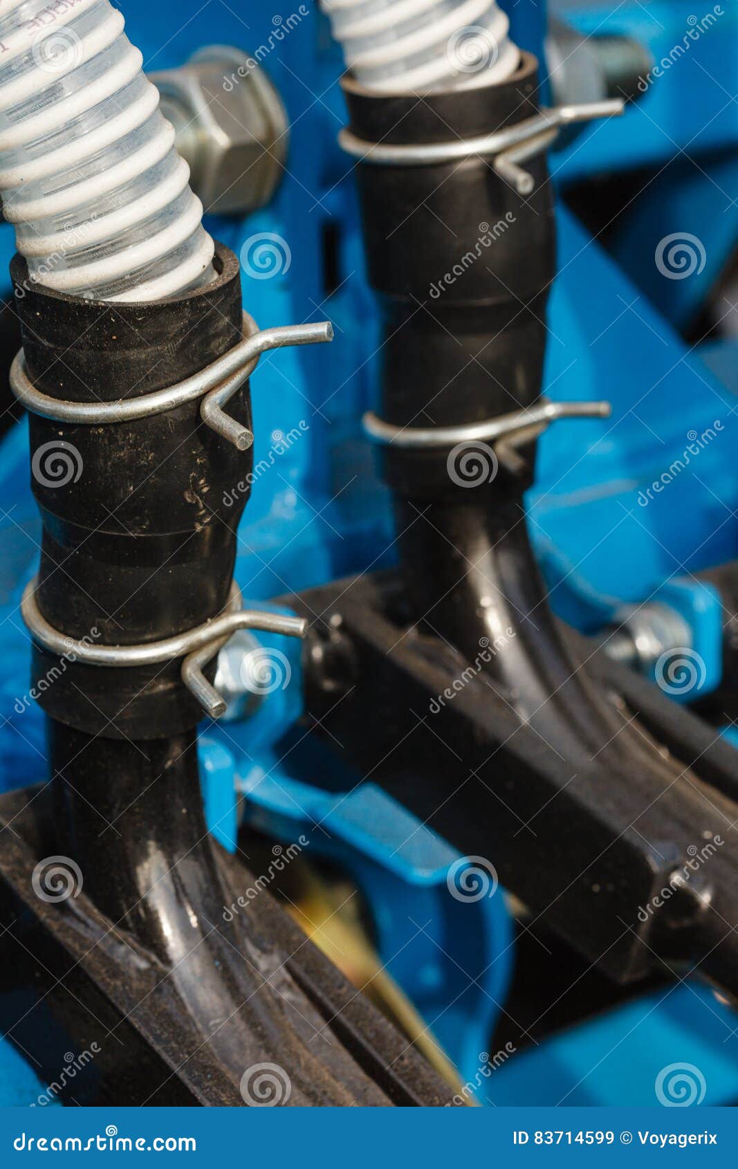 Gedetailleerde Close-up Van Flexibele Plastic Slang Stock Afbeelding ...