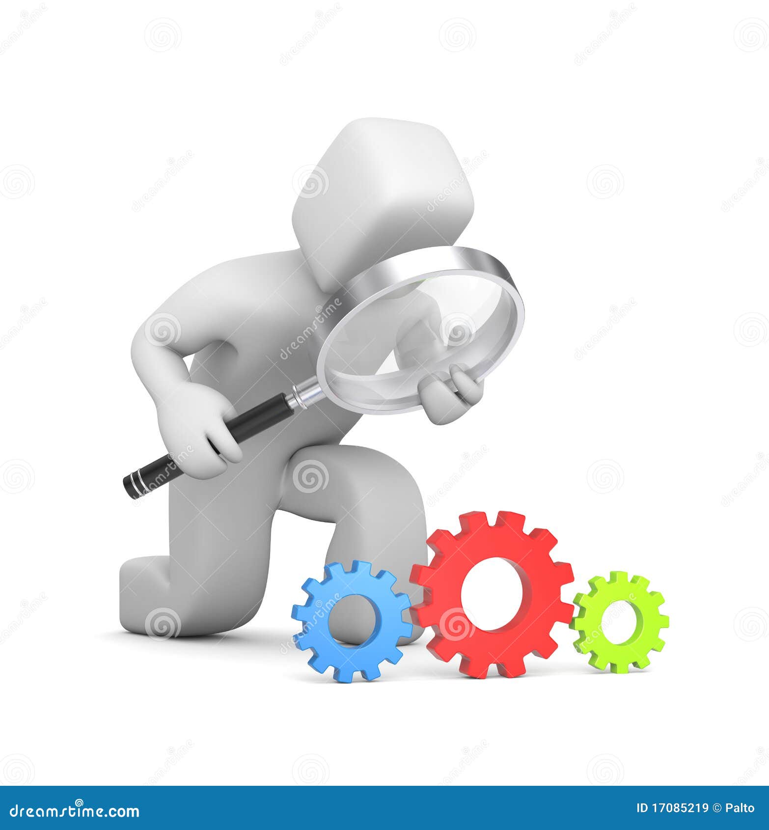 Gedetailleerde overweging stock illustratie. Illustration of lens ...