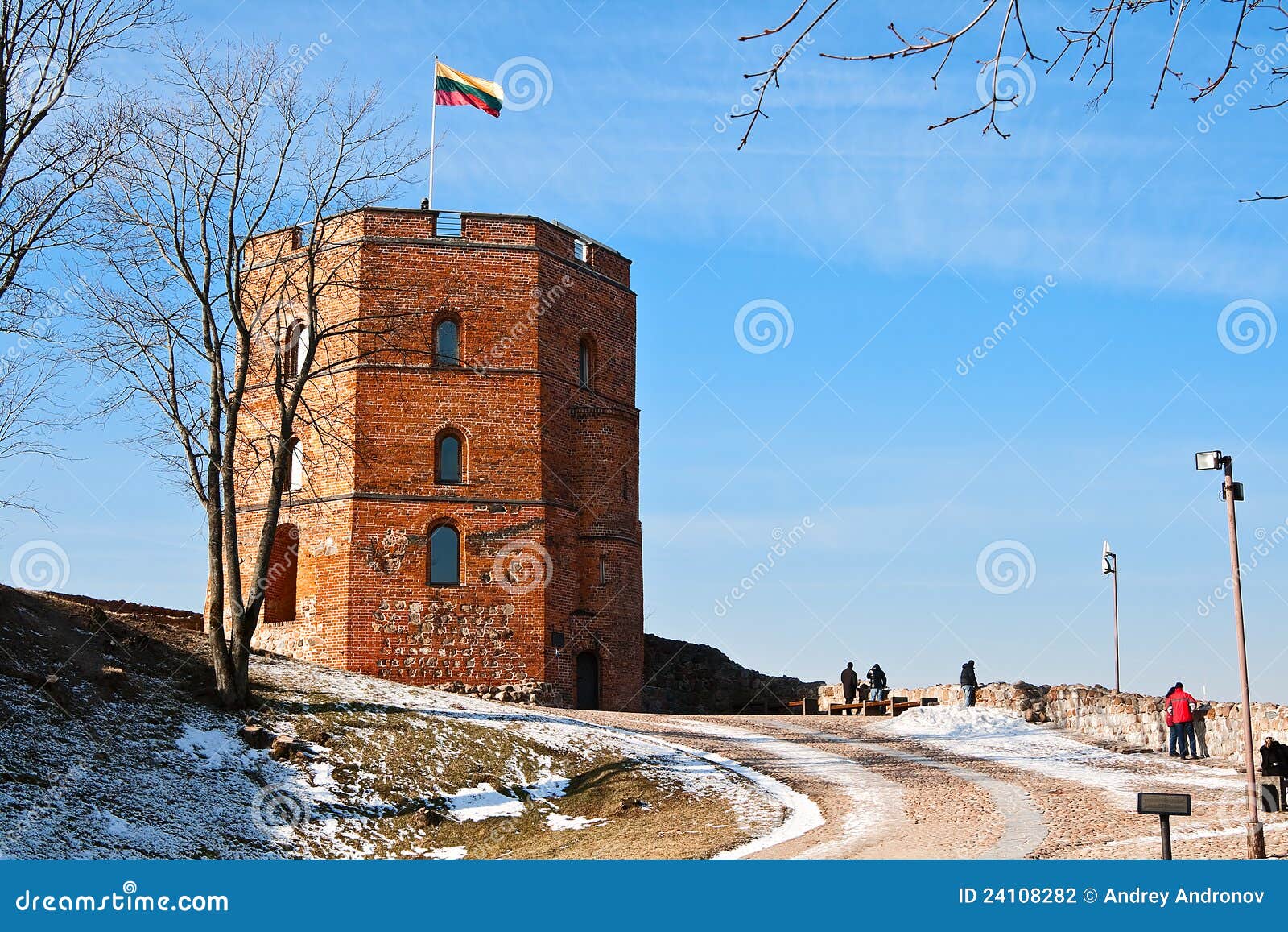 Gediminas Tower in Vilnius. Upper Castle Stock Photo - Image of ...