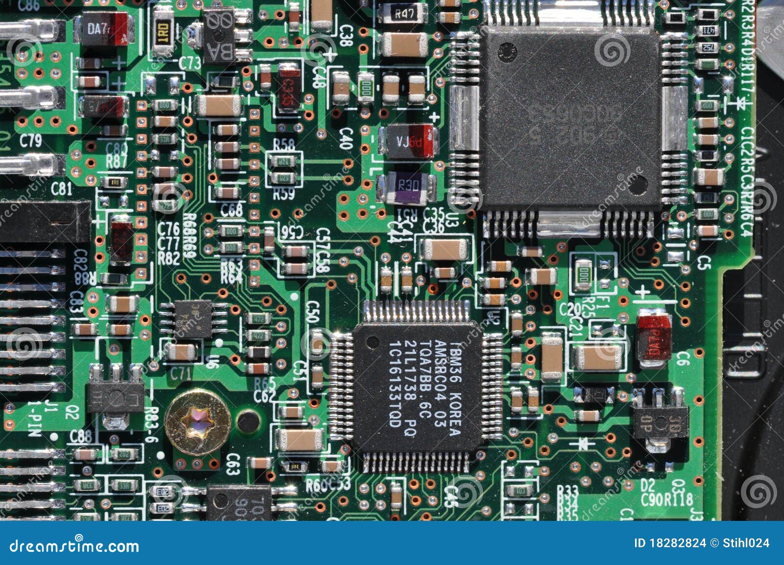 Gedrucktes Leiterplatte stockfoto. Bild von sonderkommandos - 18282824