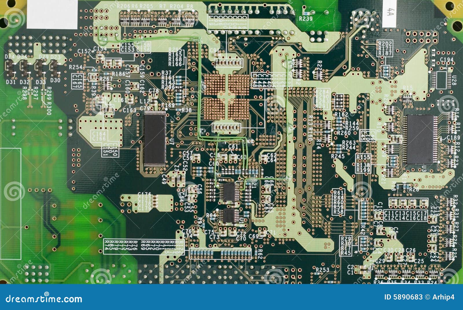 Gedrucktes Leiterplatte stockbild. Bild von kupfer, elektronik - 5890683