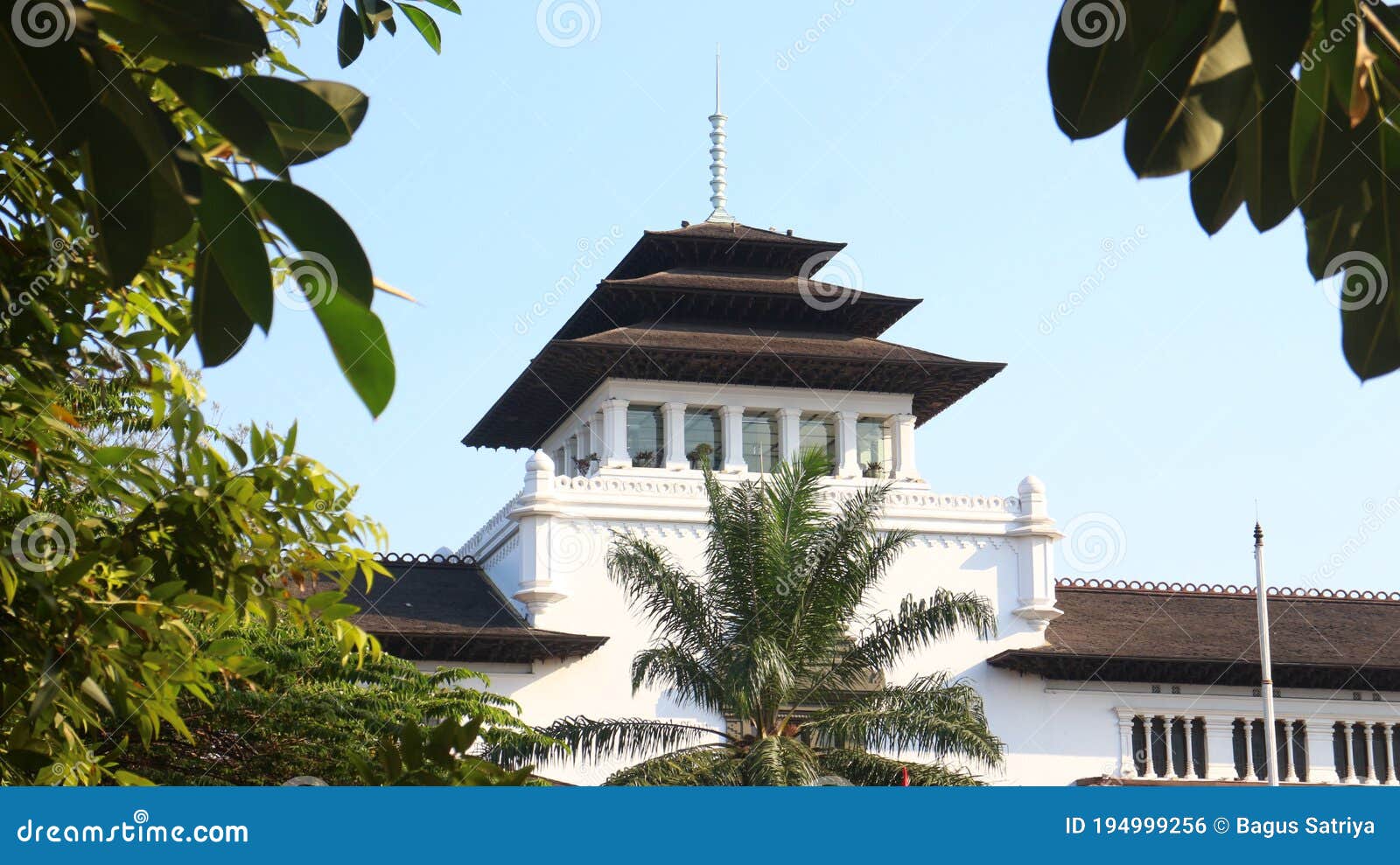 Gedung Sate a Government Building at West Java, Indonesia, with Blue ...