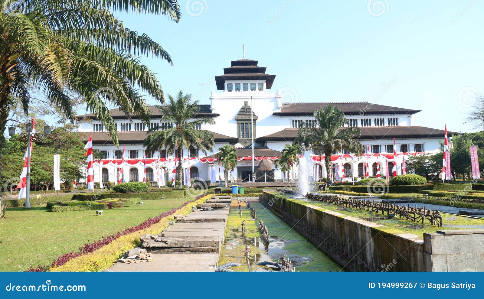Gedung Sate a Government Building at West Java, Indonesia, with Blue ...