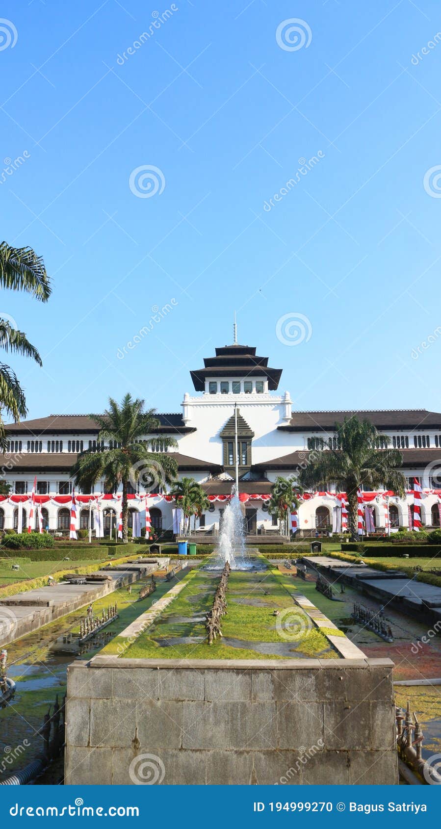 Gedung Sate a Government Building at West Java, Indonesia, with Blue ...