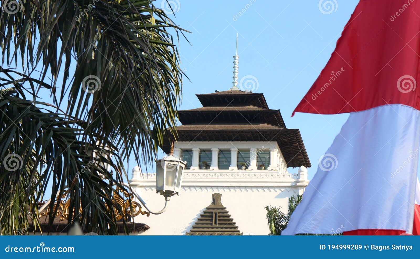 Gedung Sate a Government Building at West Java, Indonesia, with Blue ...